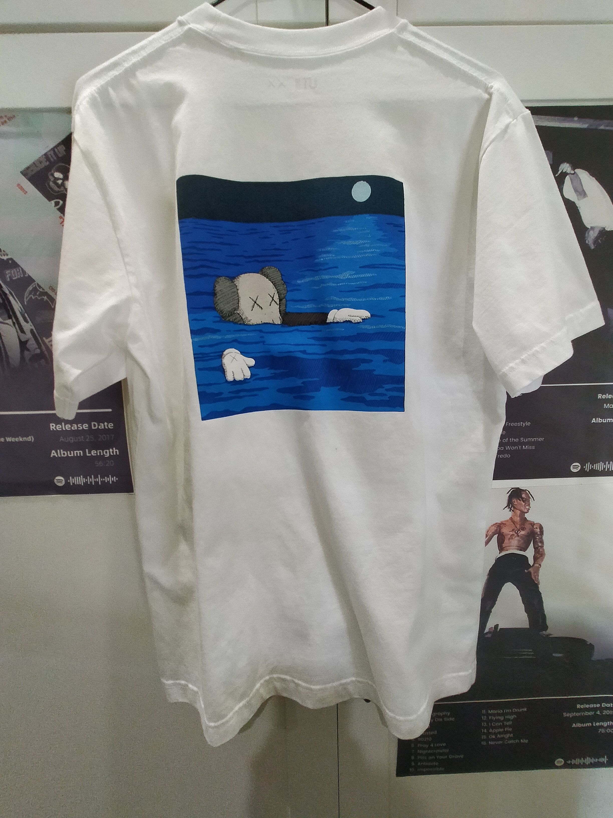 Uniqlo Kaws x Uniqlo shirt white double sided | Grailed