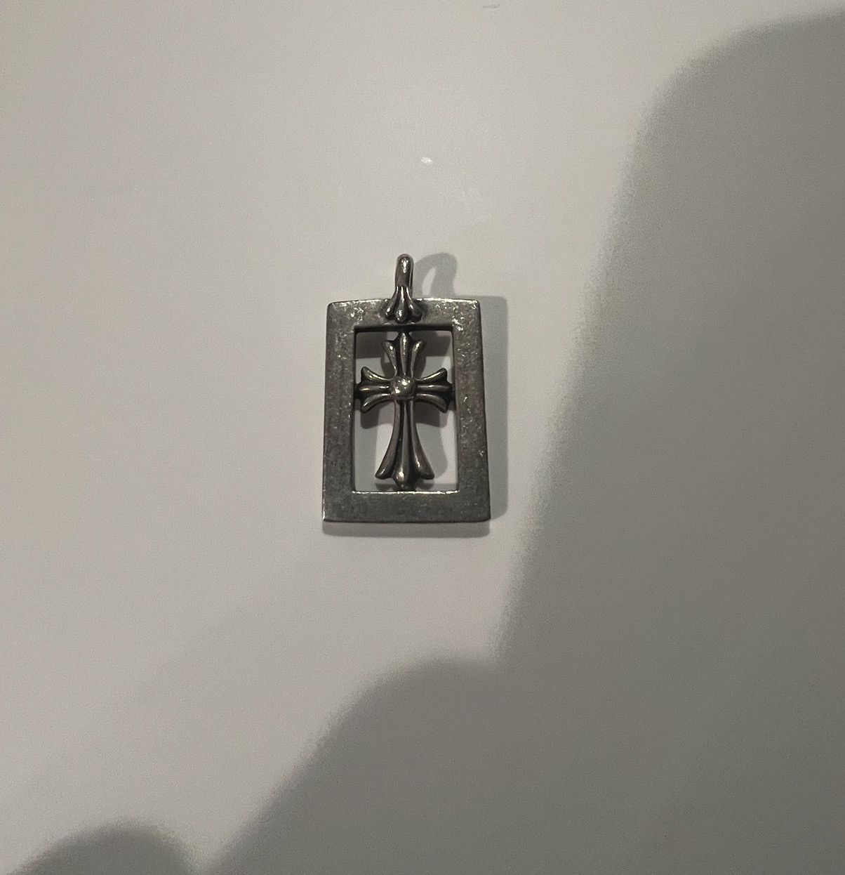 Chrome Hearts Chrome Hearts Framed Baby Fat Cross Pendant Chrome Hearts Chrome Hearts Framed Baby Fat Cross Pendant