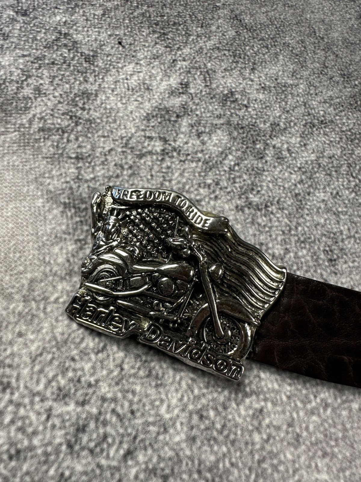 Vintage Harley-Davidson Freedom To Ride Logo Leather Belts Rare VTg ...