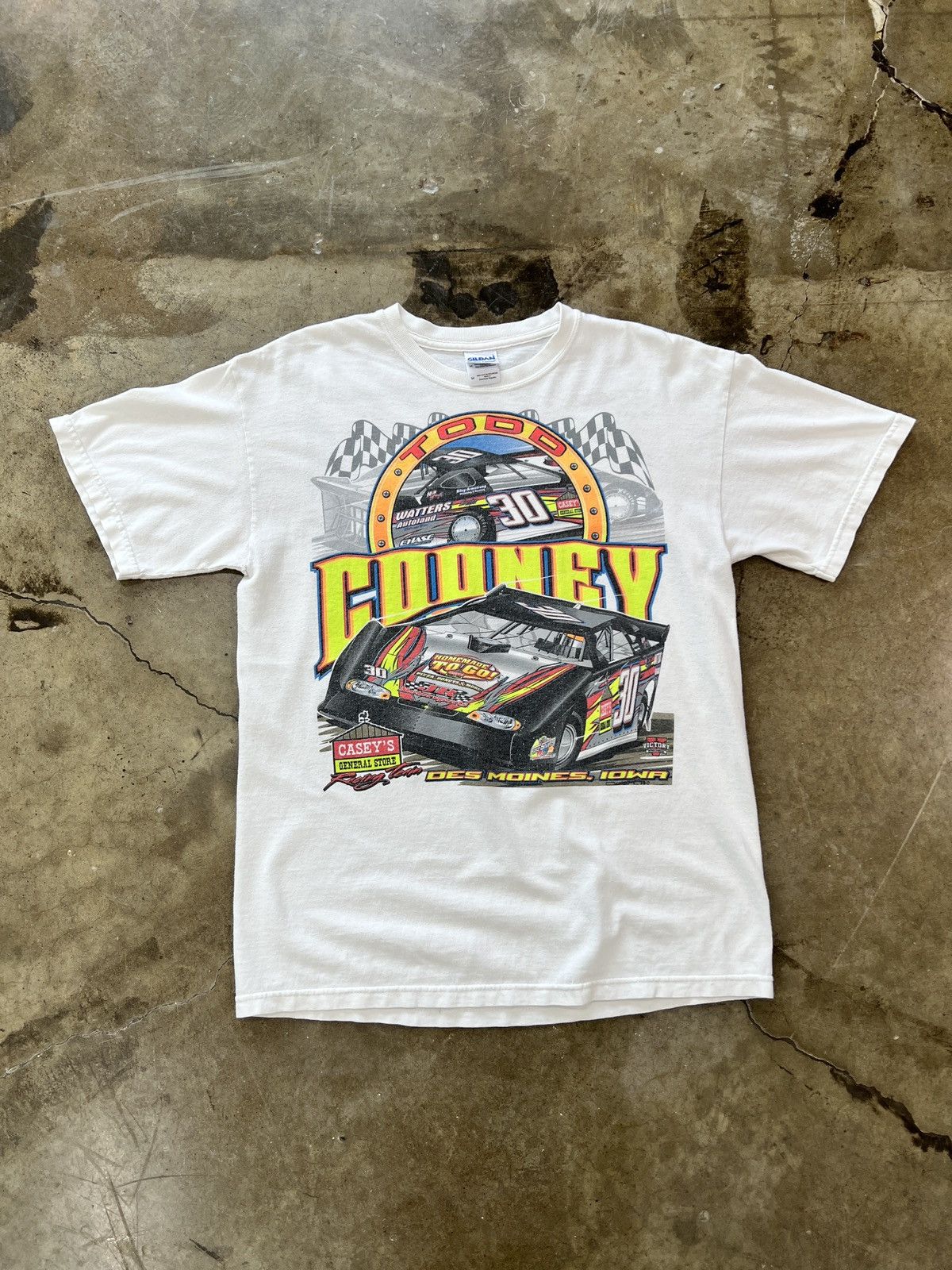 NASCAR × Vintage Vintage Todd Cooney Des Moines Casey's Racing Team Tee ...
