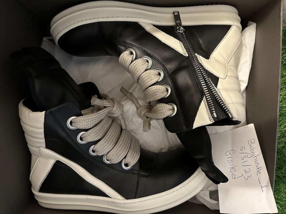 Rick Owens RICK OWENS FW22 GEOBASKETS WITH JUMBO LACES | Grailed