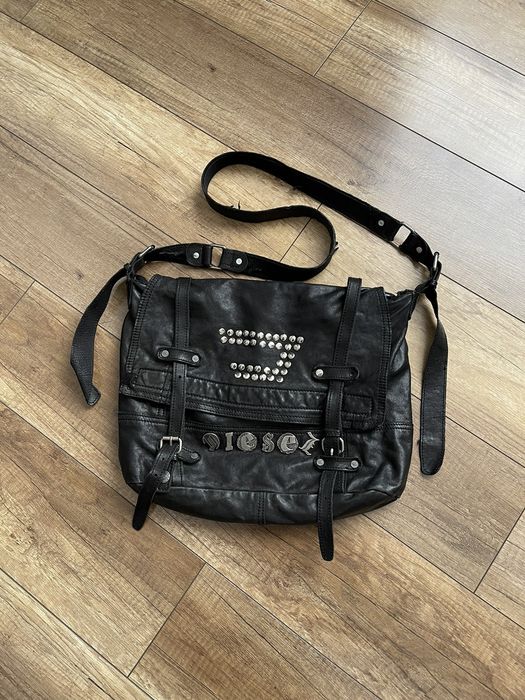 Diesel Diesel Vintage Leather Messenger Crossbody Bag 90s | Grailed