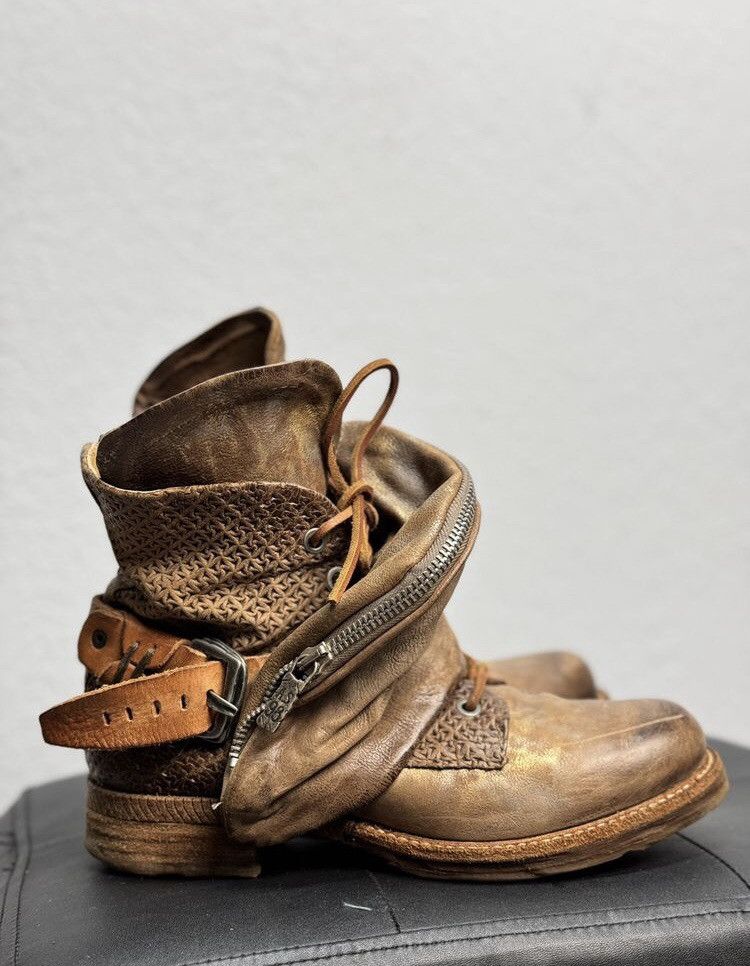 A.S.98 × Dirk Bikkembergs × Vintage AS 98 Style Ankle Vintage Boots ...