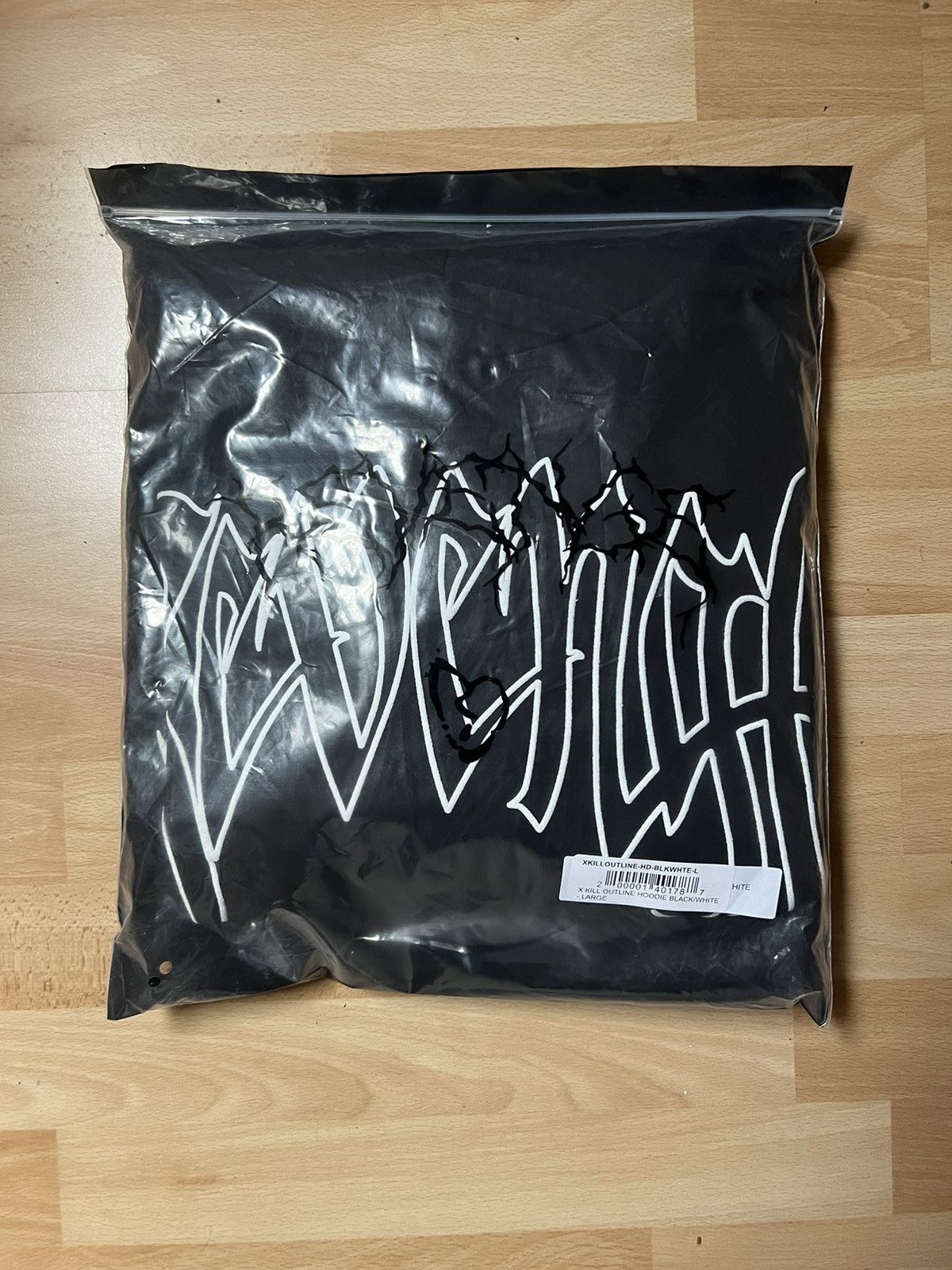 Revenge Revenge XXXTentacion Kill Outline Hoodie Black/White | Grailed