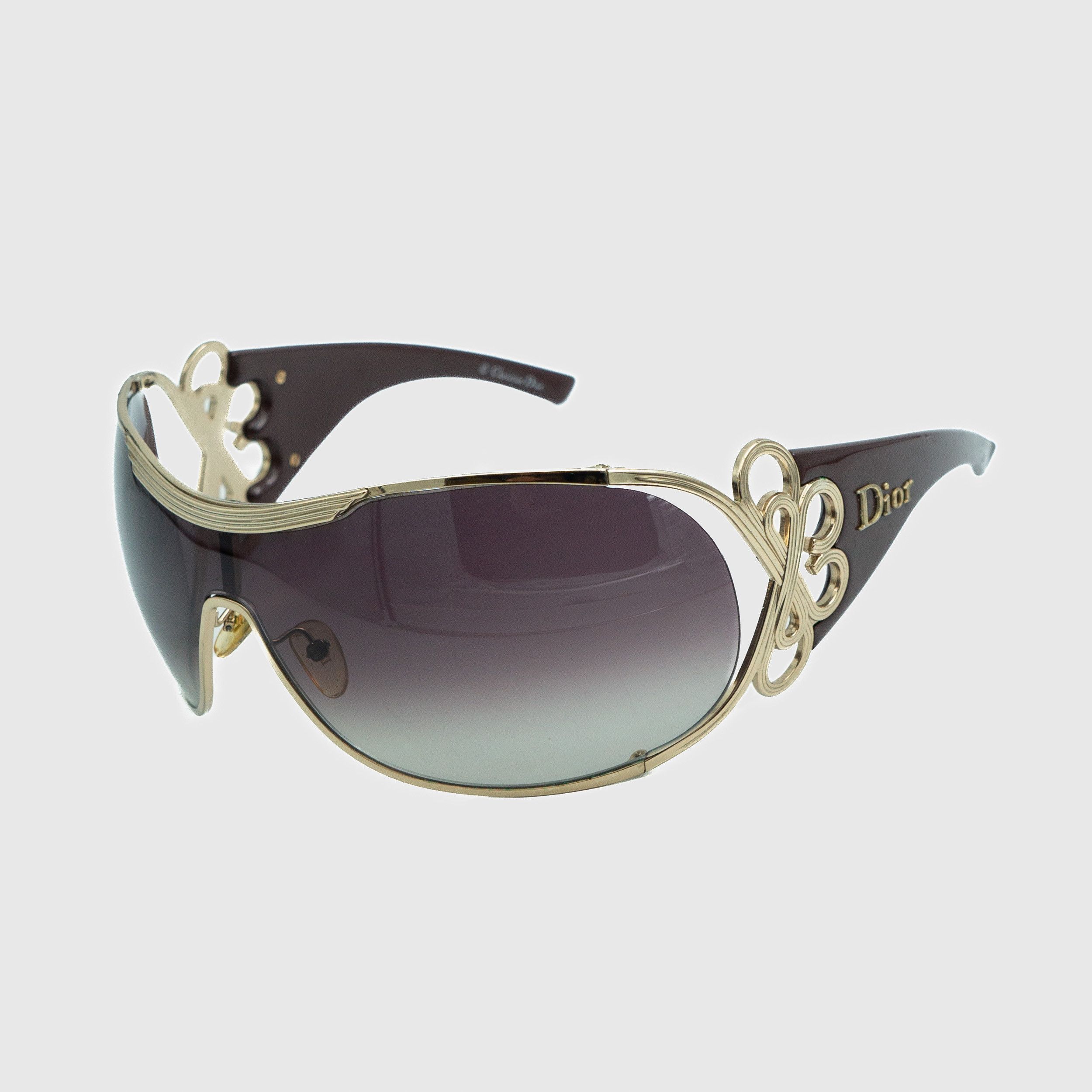 Dior Christian DIOR DIORI Shield Mask Brown Sunglasses Vintage | Grailed