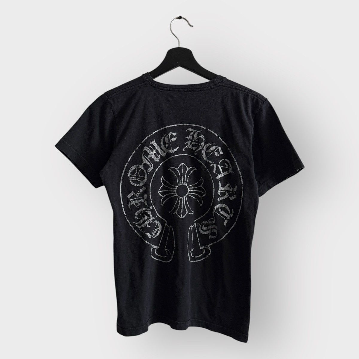 Chrome Hearts STEAL! 2010s Chrome Hearts Jumbo Horseshoe Logo Tee (S ...