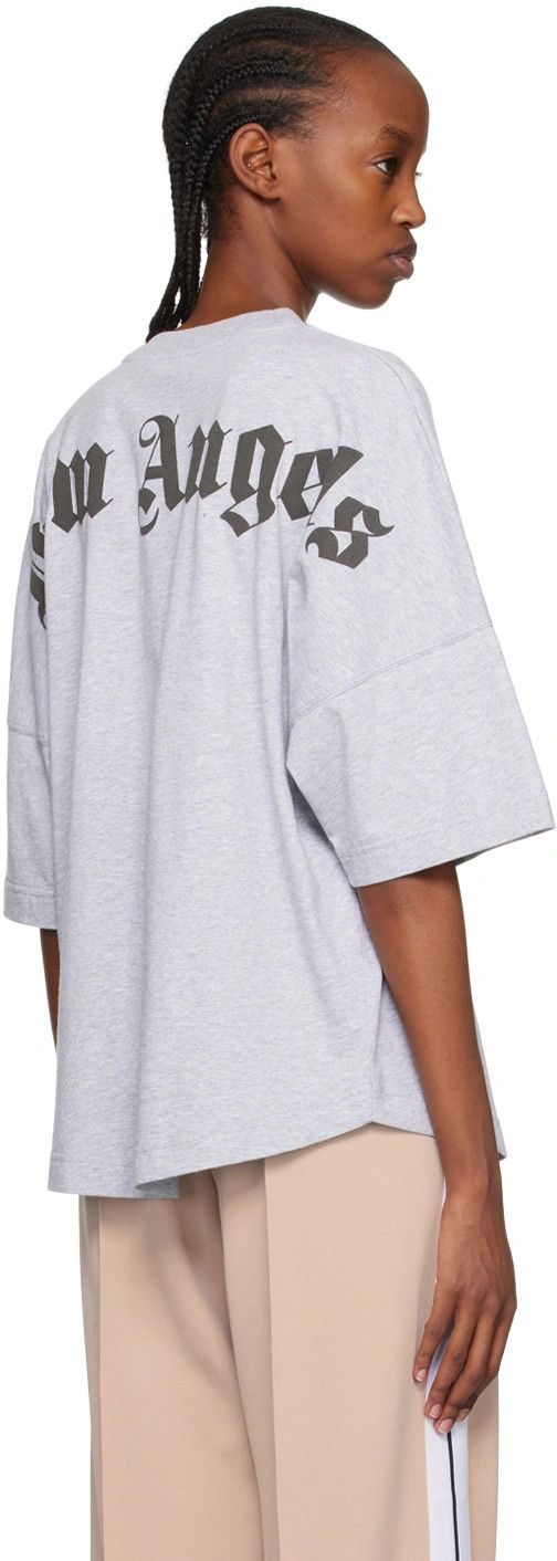 Palm Angels Grey Classic Logo Oversized T-shirt | Grailed