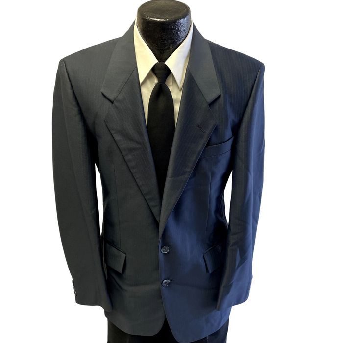 Unkwn 70’s Primo Navy Blue Sport Coat SHARKSKIN MoD Disco Jacket | Grailed