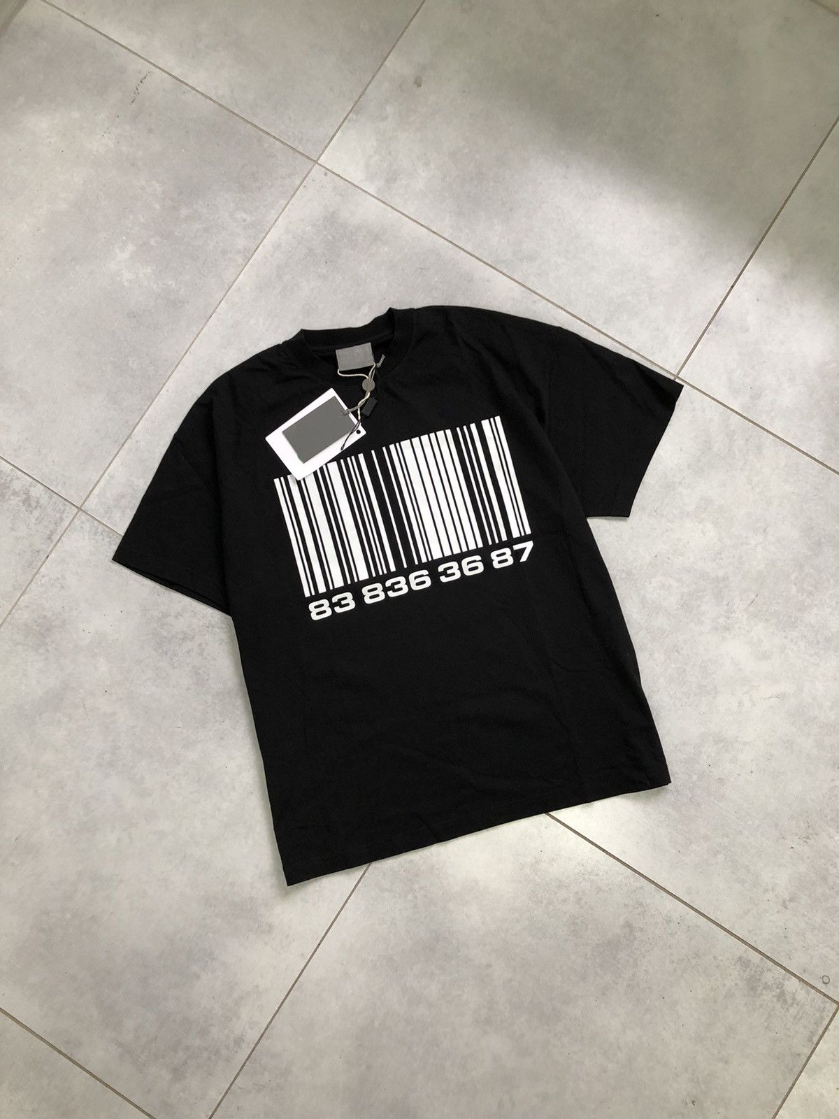 Streetwear × Vetements New Vetements T-Shirt Big Barcode Black RRP 400 ...