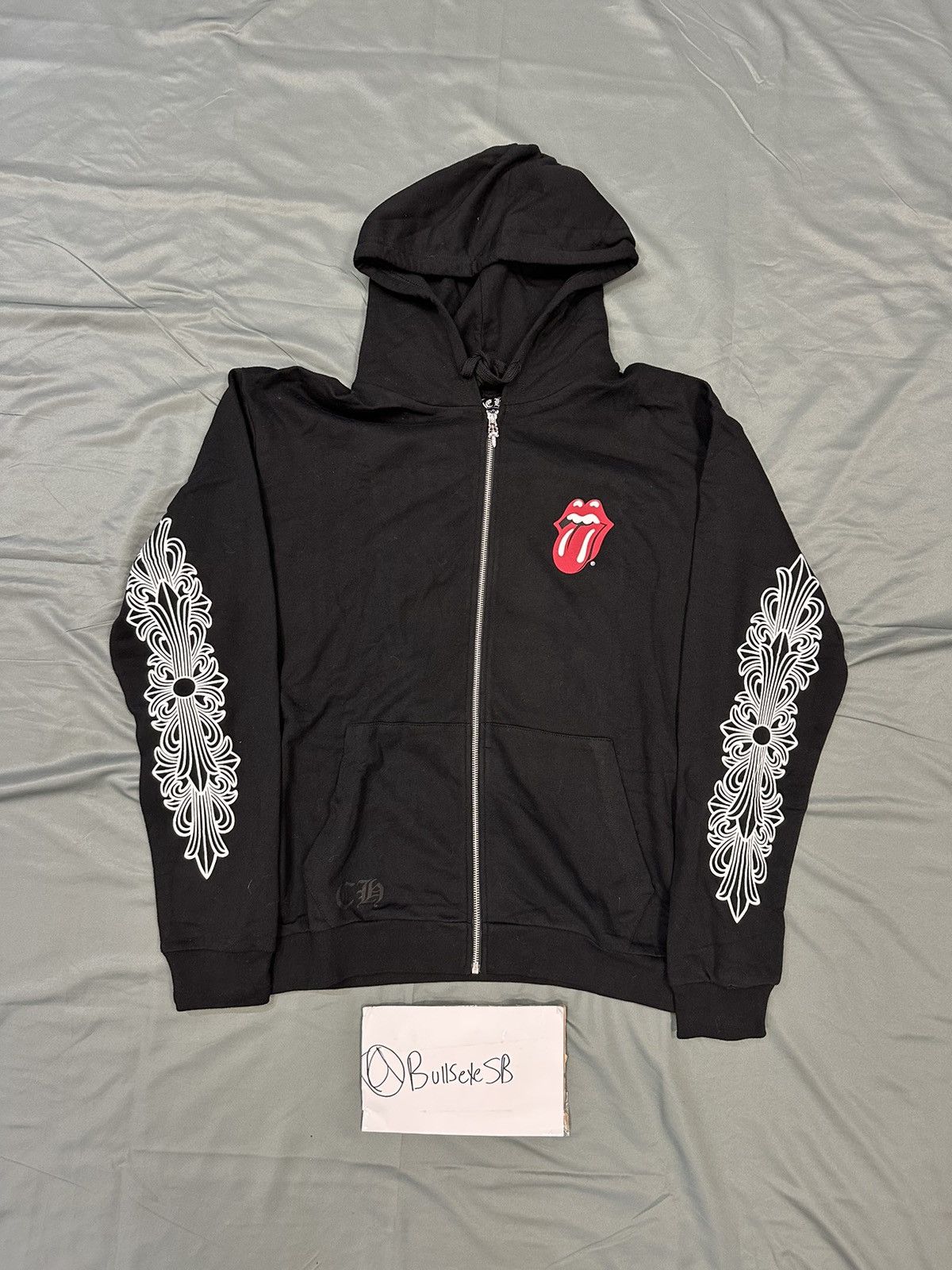 Chrome Hearts Chrome Hearts Rolling Stones Red Black Zip Up Hoodie ... Chrome Hearts Chrome Hearts Rolling Stones Red Black Zip Up Hoodie ...