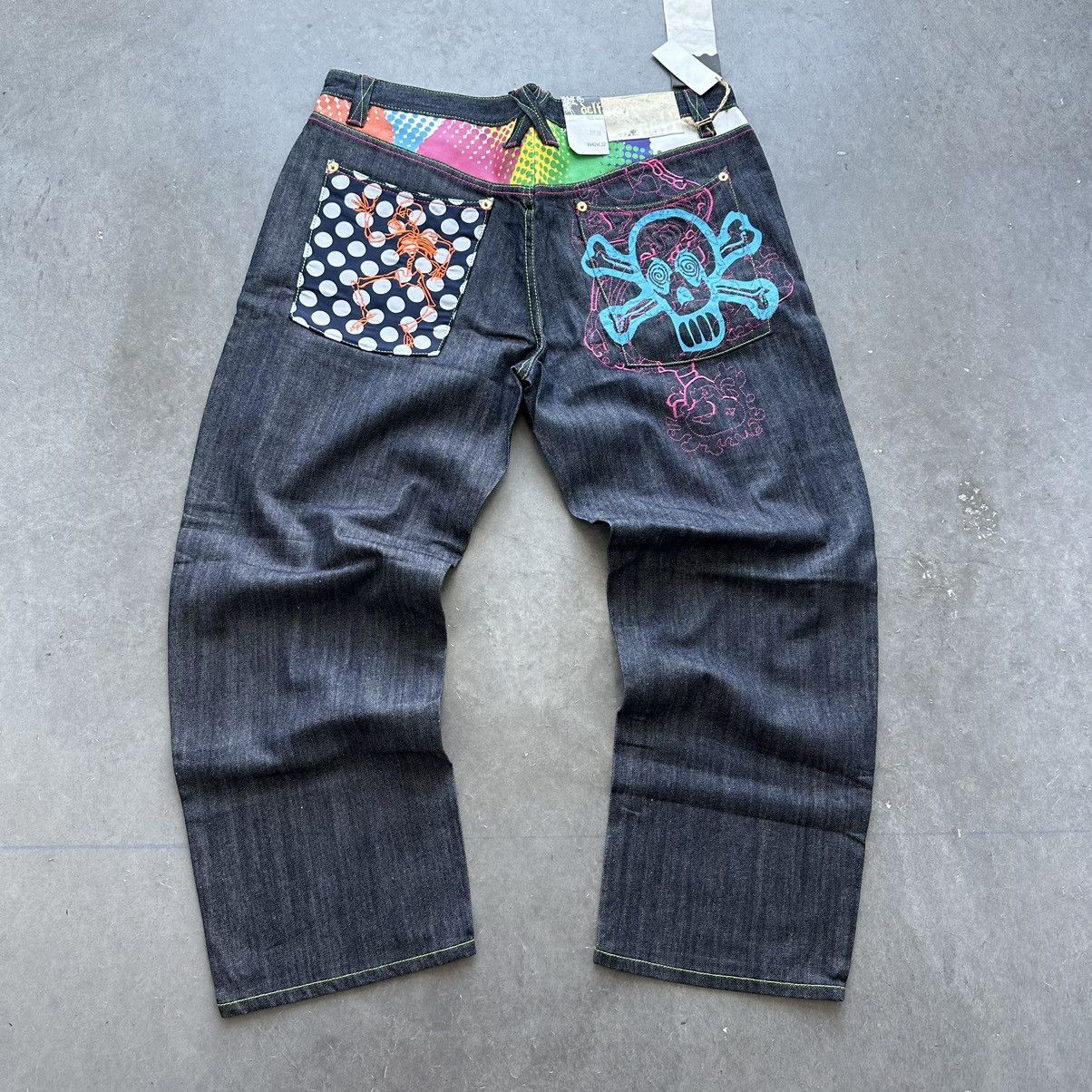 Vintage Crazy Vintage Y2k Baggy Jeans Wide Leg Ed Hardy Jnco Style Grailed