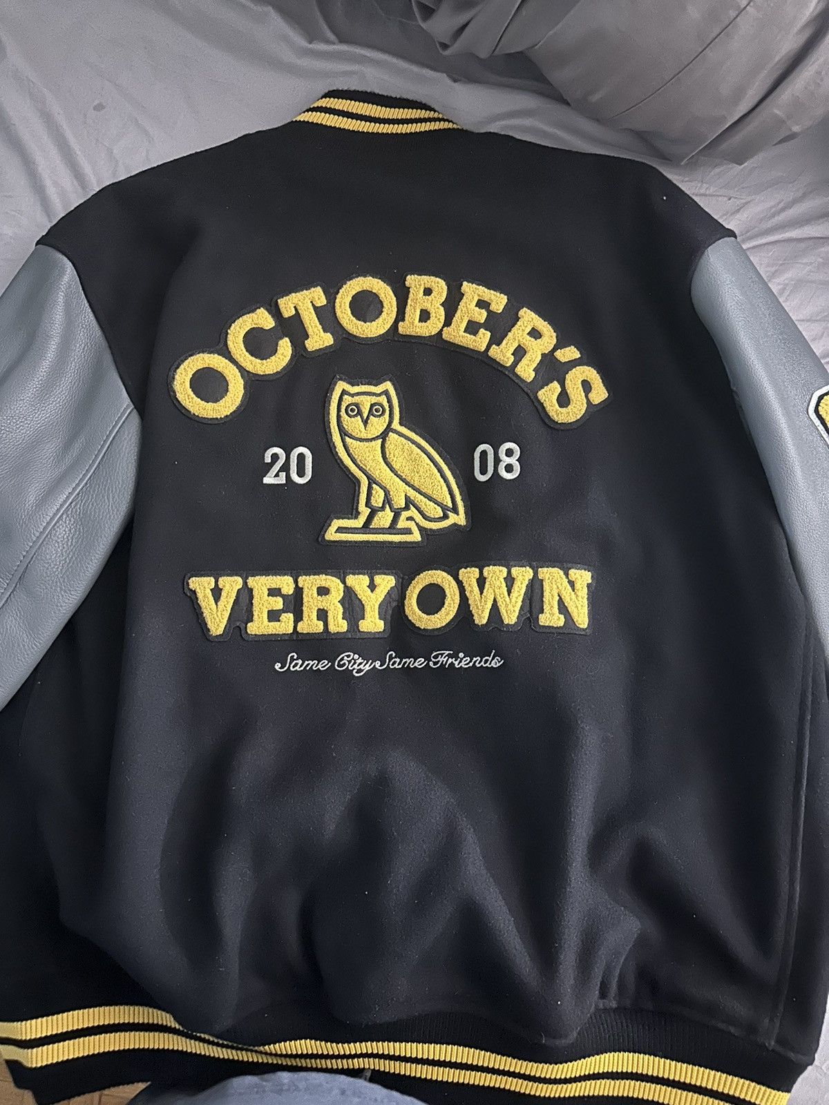 Octobers Very Own Octobers very own leather varsity jacket | Grailed