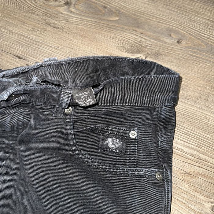 Vintage Vintage black, Harley Davidson, denim pant | Grailed
