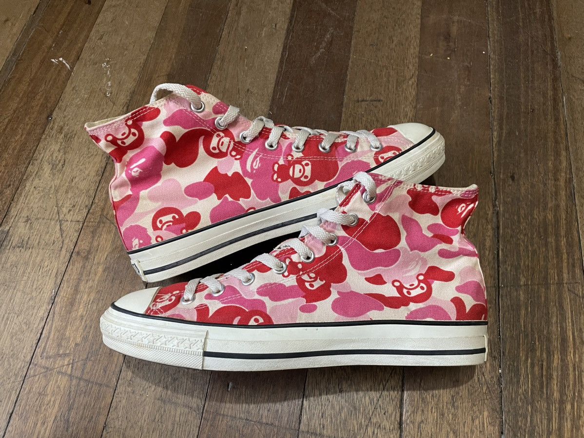 Bape × Nigo Apesta High Baby Milo Pink Camo Sneaker | Grailed