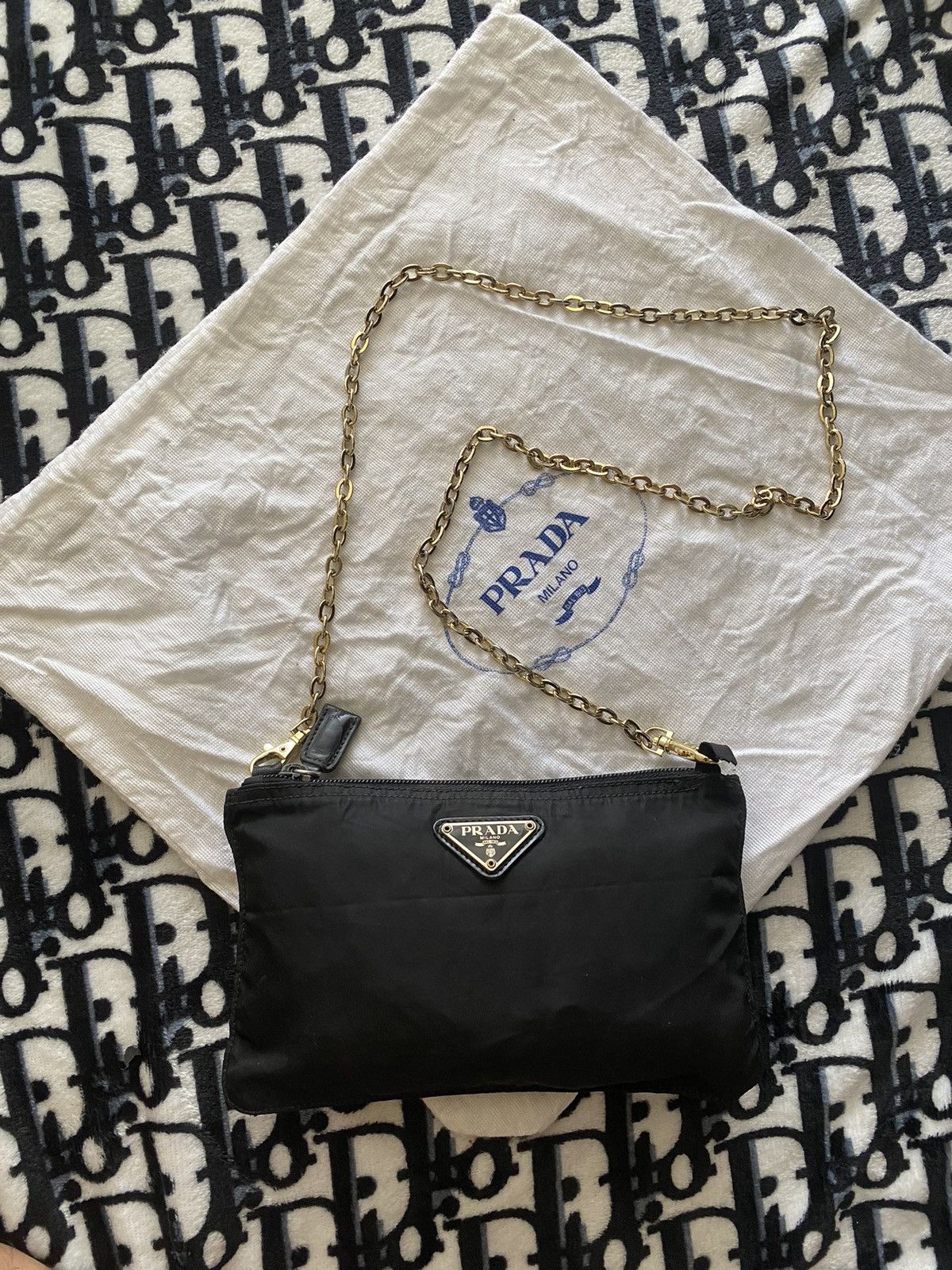 Custom × Prada 🔥Steals🔥Prada shoulder bag custom chain | Grailed