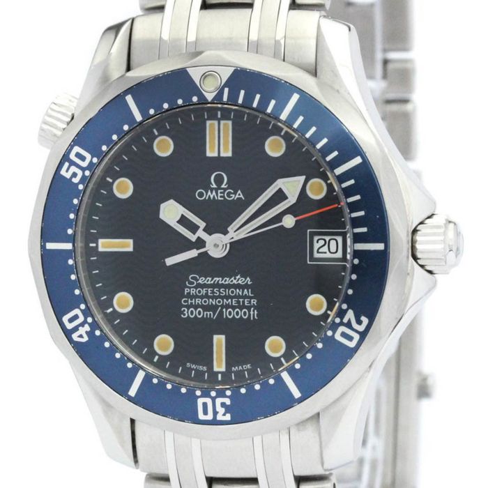 Omega Polished OMEGA Seamaster Professional 300M Mid Steel Size Watch ...