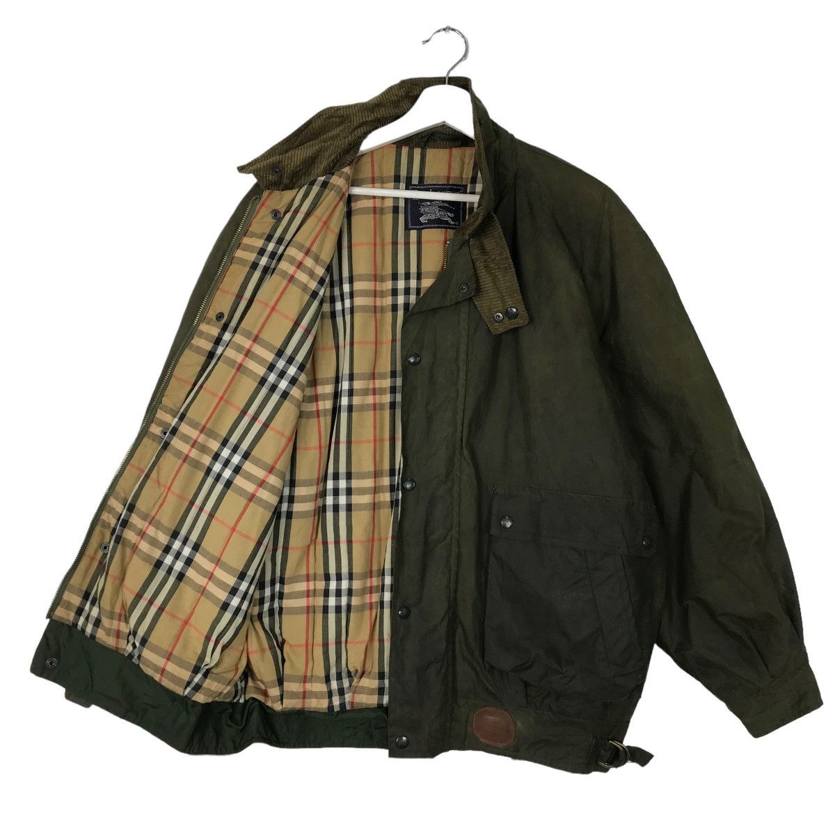 Burberry 💥 BURBERRY NOVA CHECK LINING WAXED JACKET MADE IN ENGLAND ...