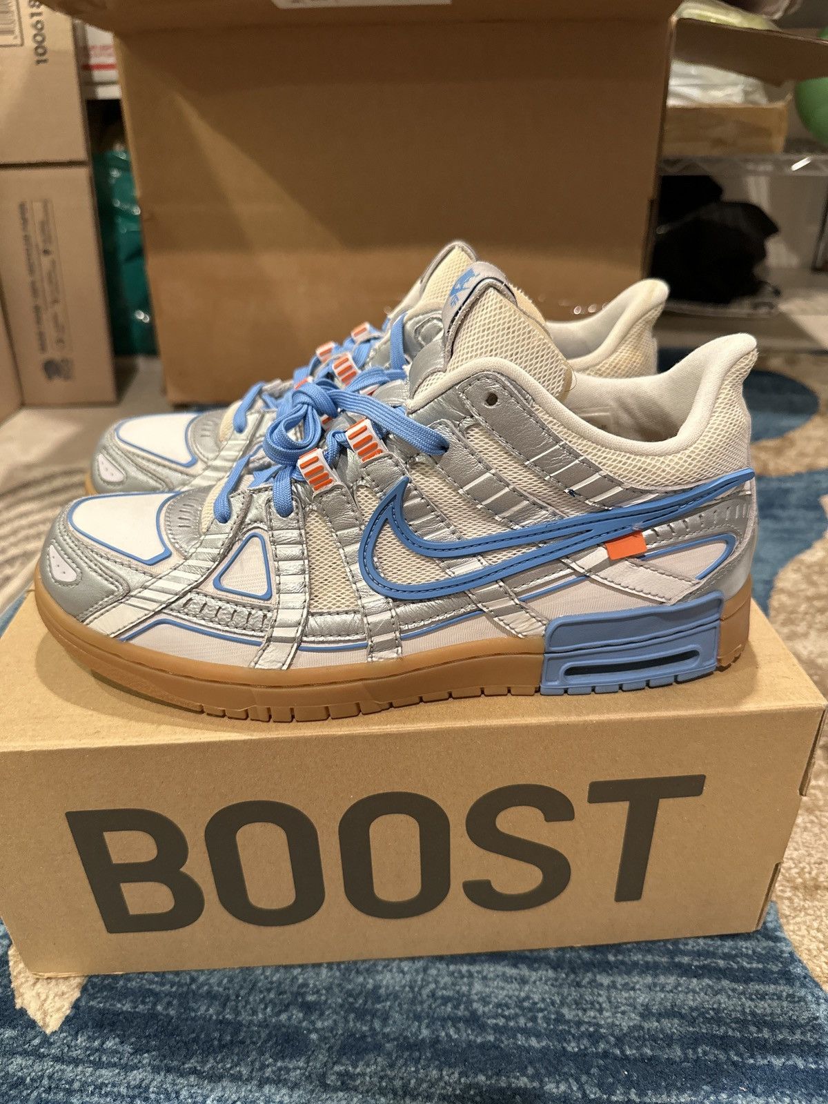Nike × Off-White Nike x off white rubber dunk low UNC | Grailed