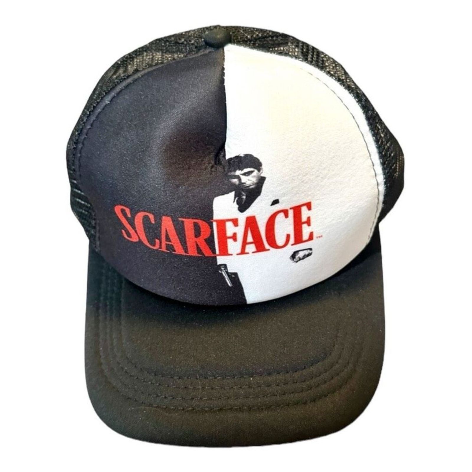 Streetwear Scarface Split Movie Graphic Mesh Trucker Hat Mens OS - Punk ...