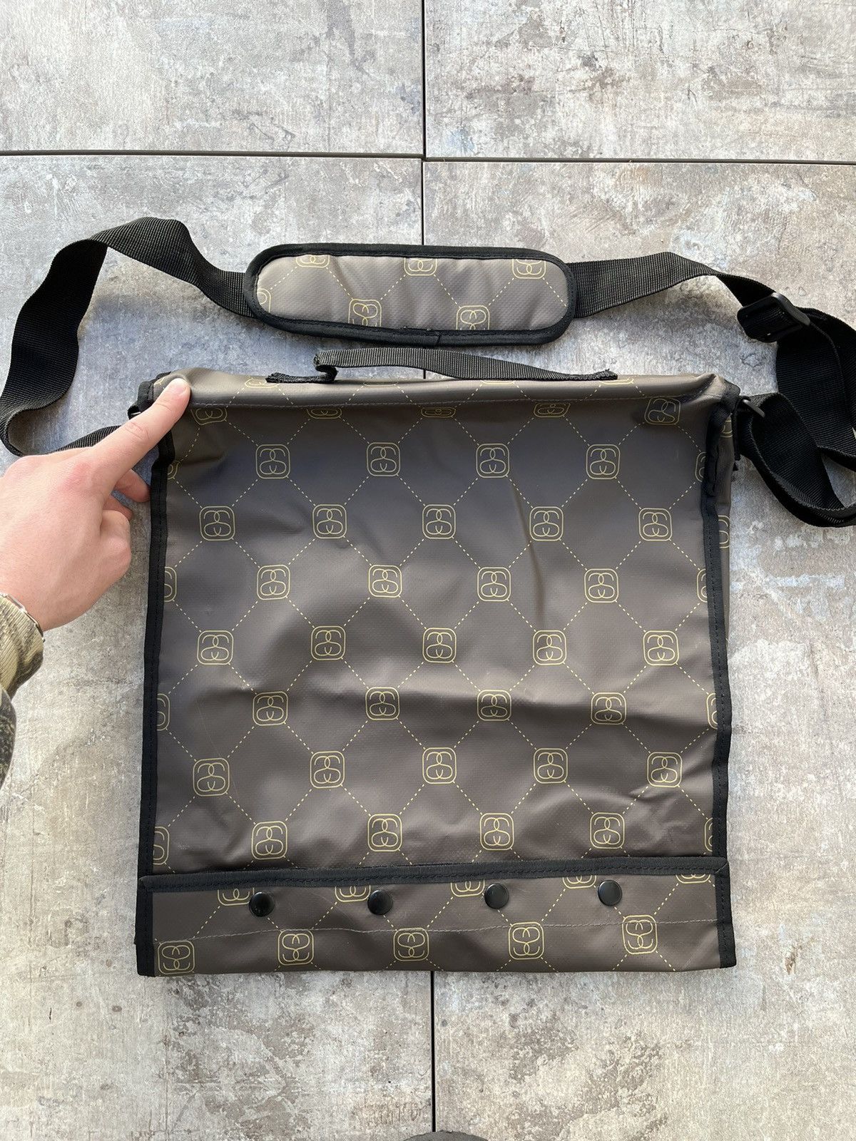 Stussy × Vintage Vintage 90s Stussy “Stucci” Monogram Sample Bag | Grailed