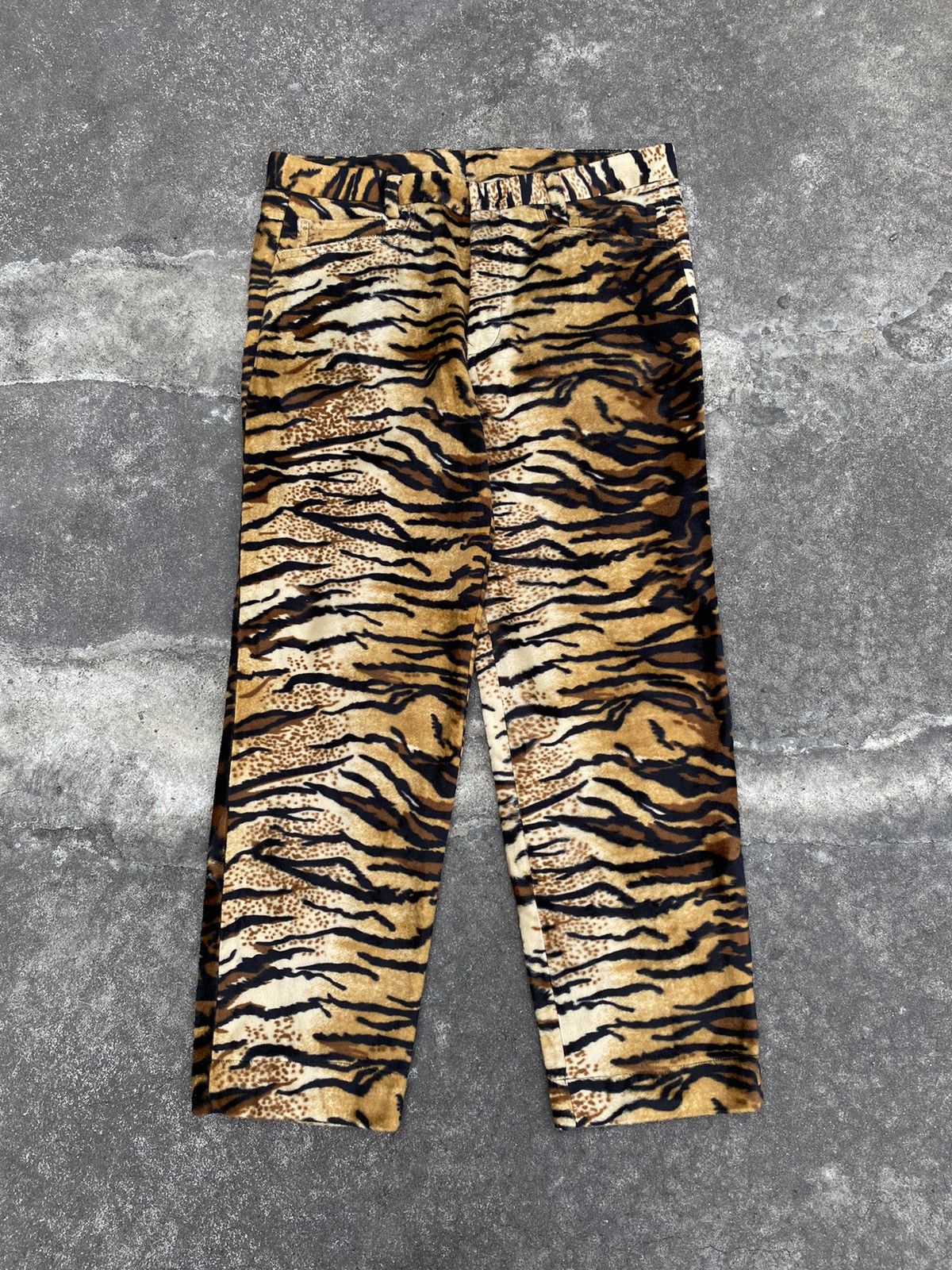 Vintage Tiger Print Pants like JPG Versace | Grailed