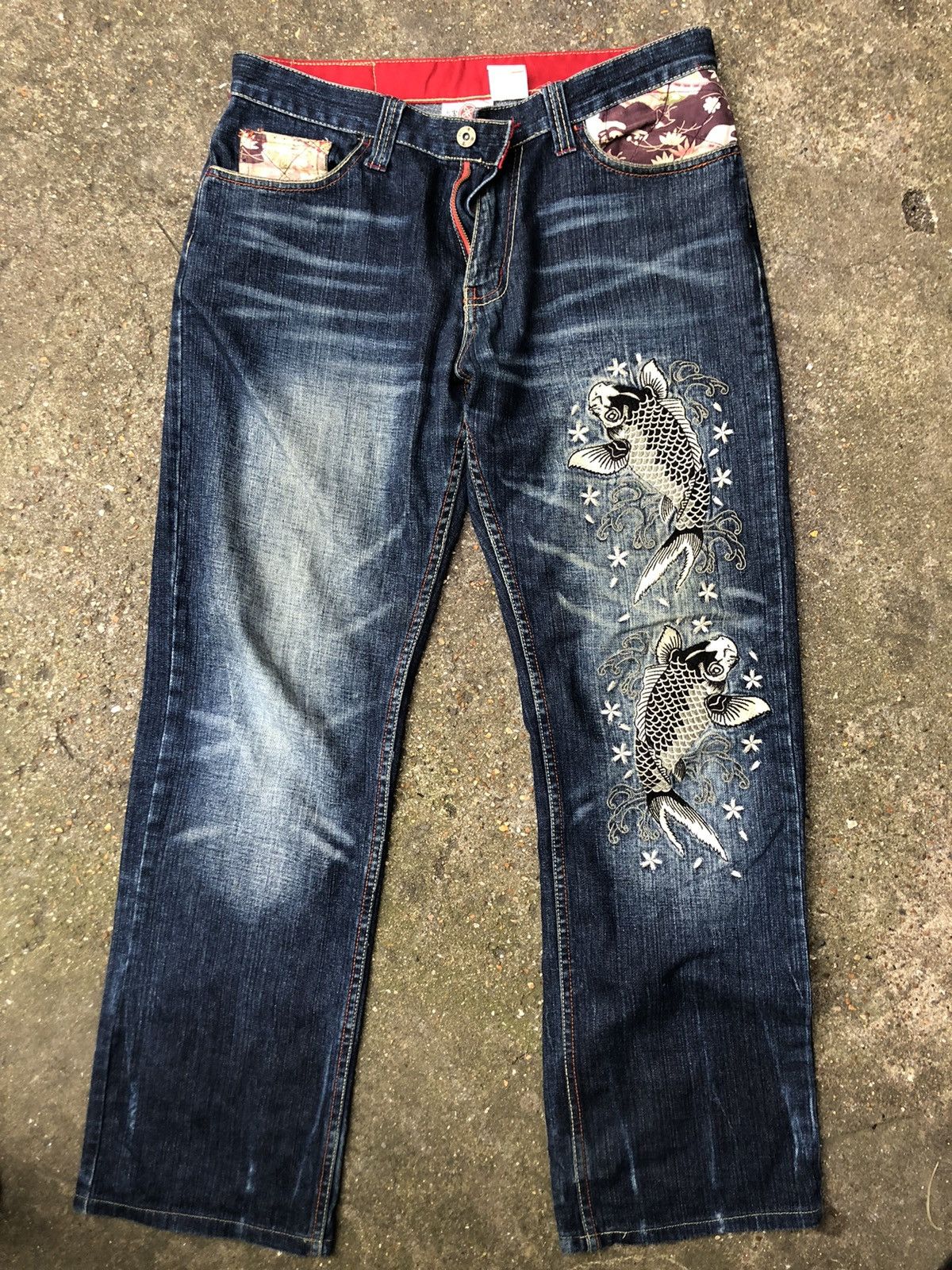 Japanese Brand infinity Japanese Embroided Jeans | Grailed