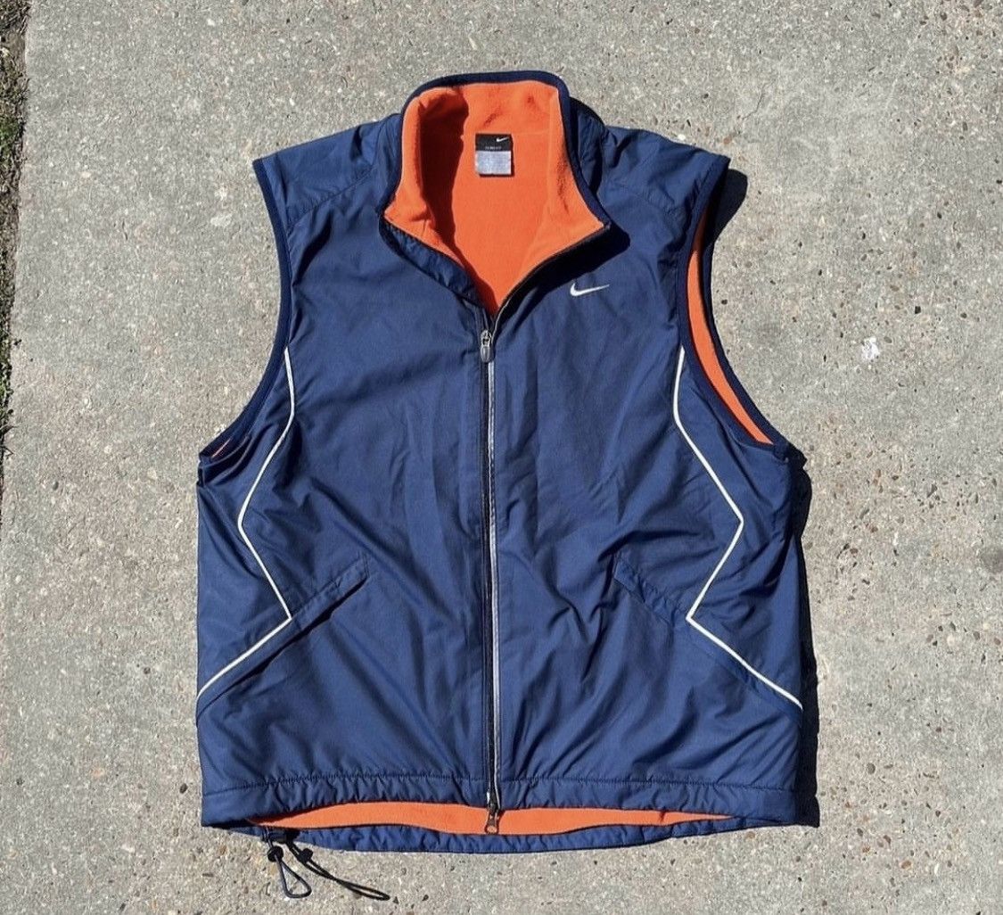 Nike × Vintage 90’s Vintage Nike Vest with Fleece Lining Rare Color | Grailed