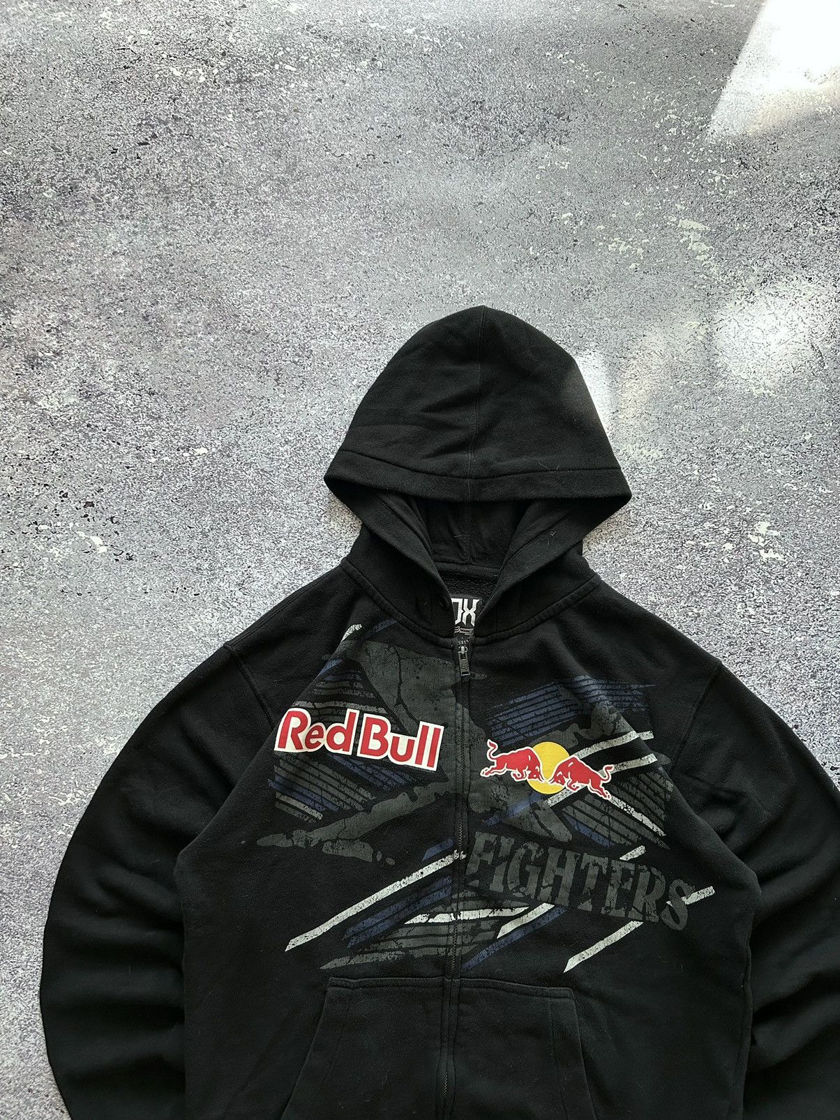 Red Bull Red Bull Racing Fox Hoodie Zip Up Black Fighters Y2K | Grailed