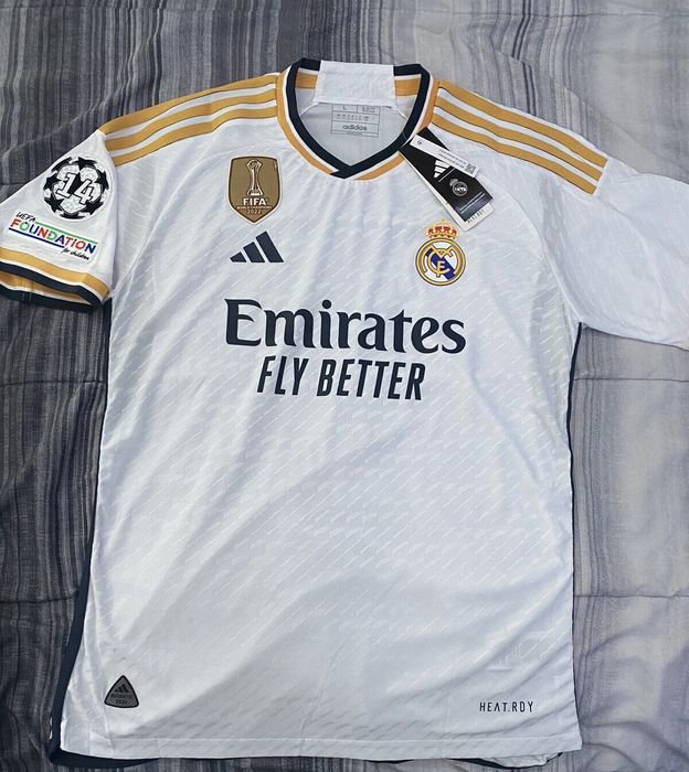 Real Madrid Bellingham #5 - Real Madrid Jersey 2023/24 with UCL Patch ...