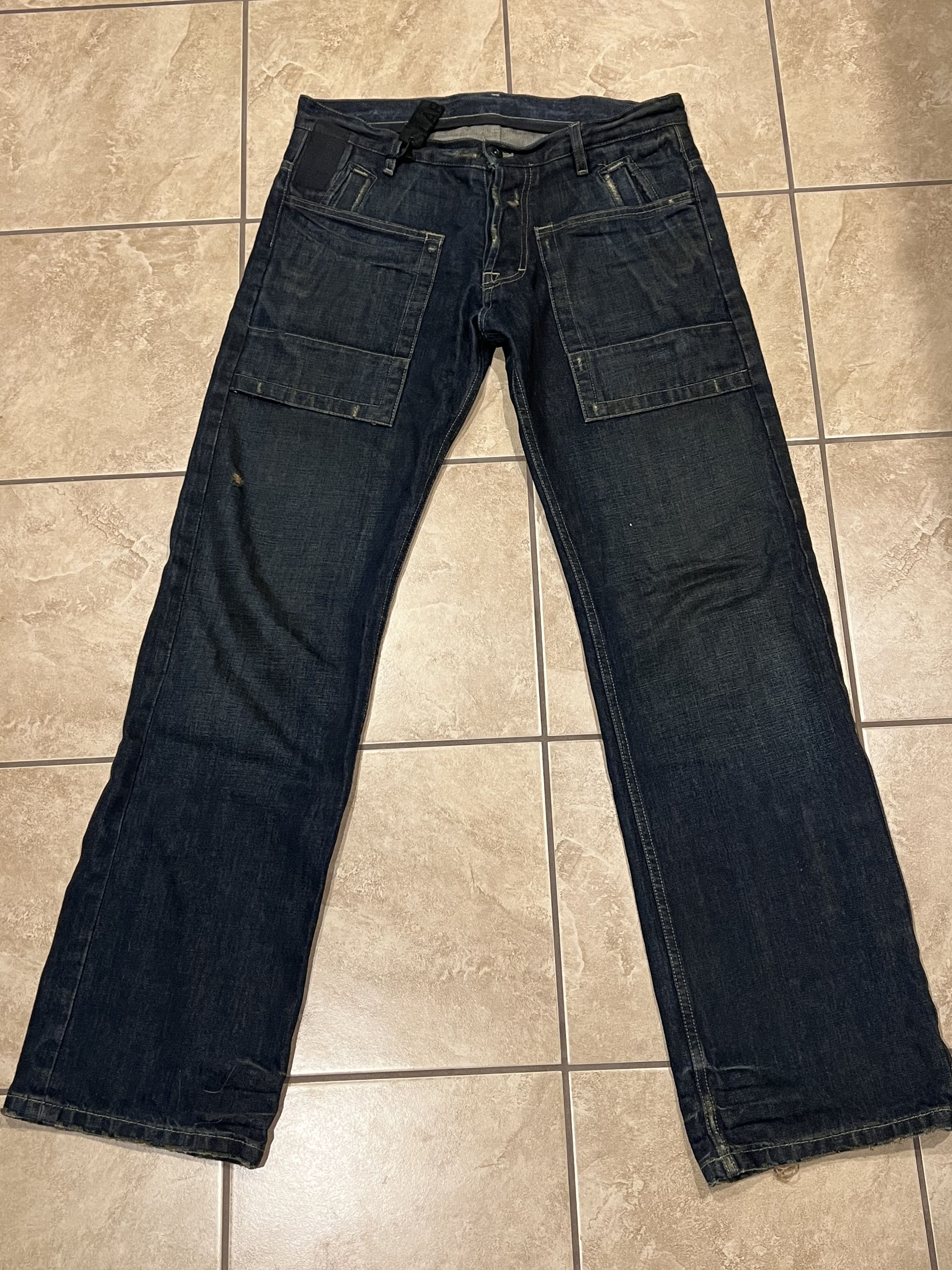 Rick Owens Rick Owens slab Indigo Selvedge denim | Grailed