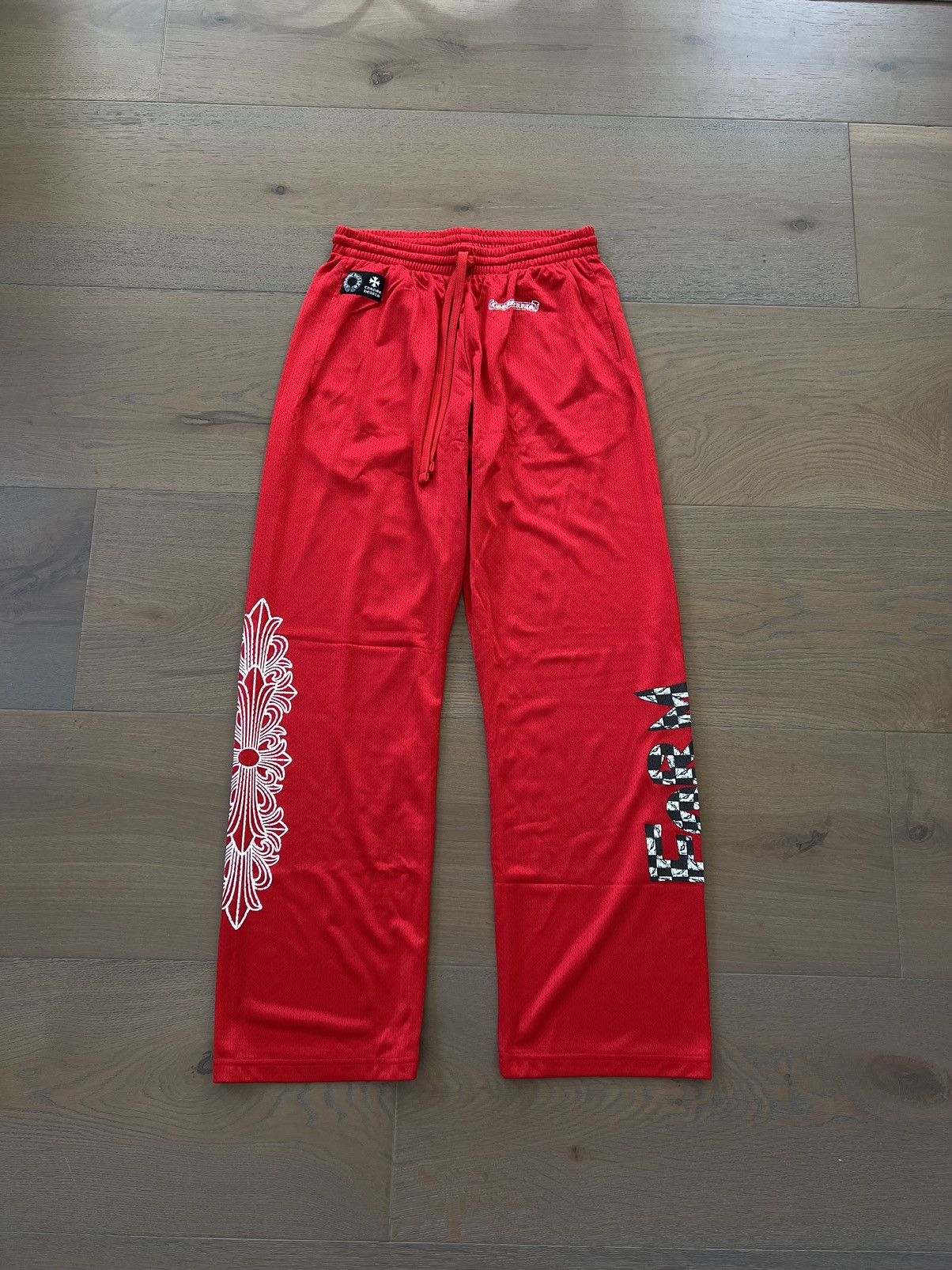 Chrome Hearts × Matty Boy Matty Boy Form Red Mesh Sweatpants | Grailed