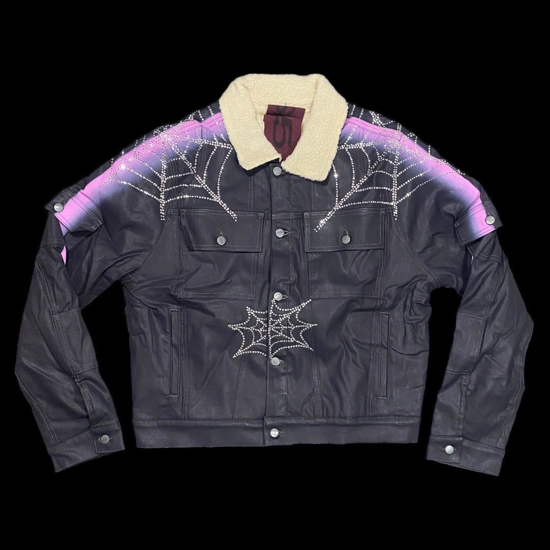 Young Thug Sp5der Sherpa Trucker Jacket (L) | Grailed