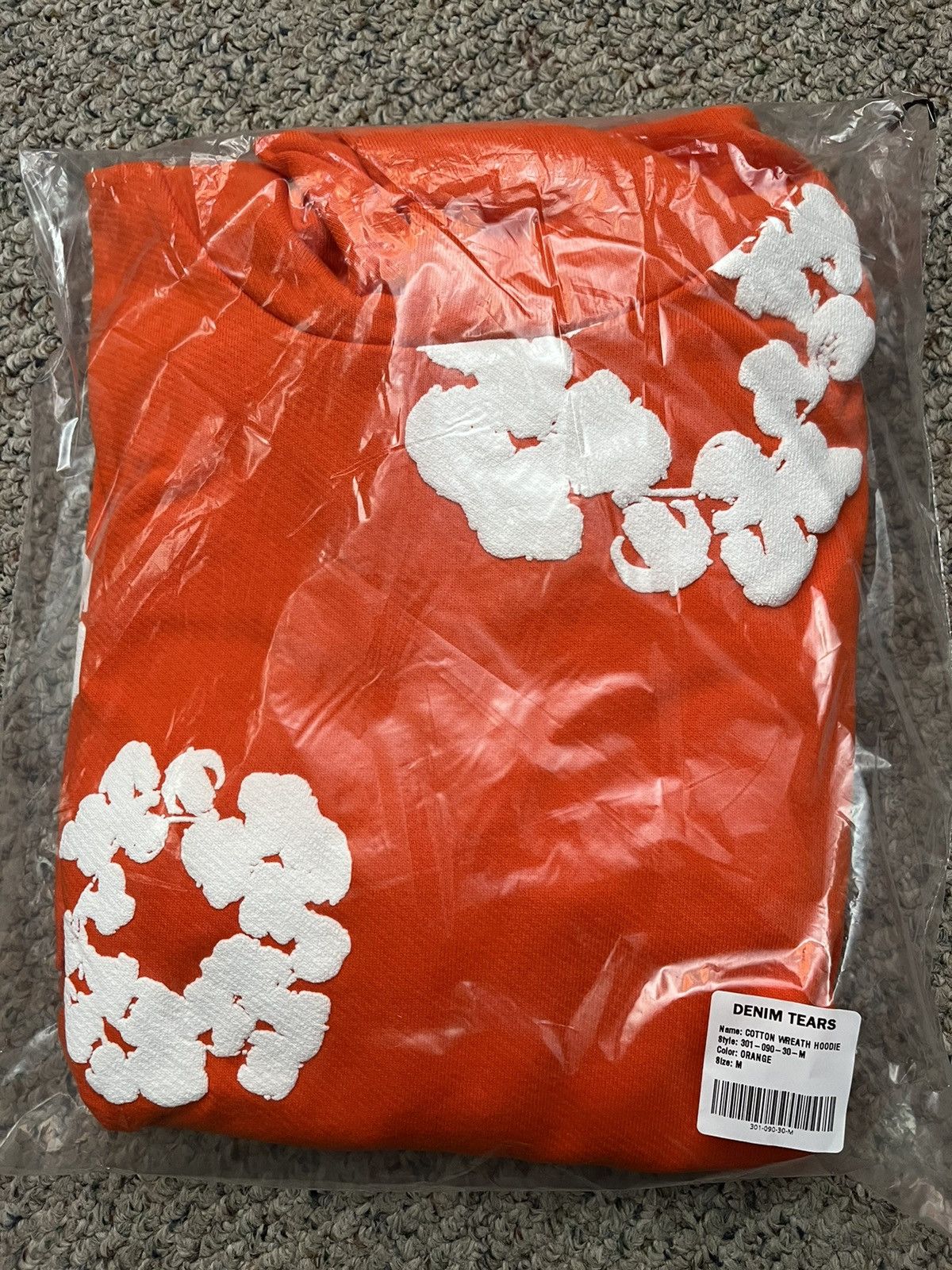 DENIM TEARS Denim Tears The Cotton Wreath Hoodie Orange | Grailed