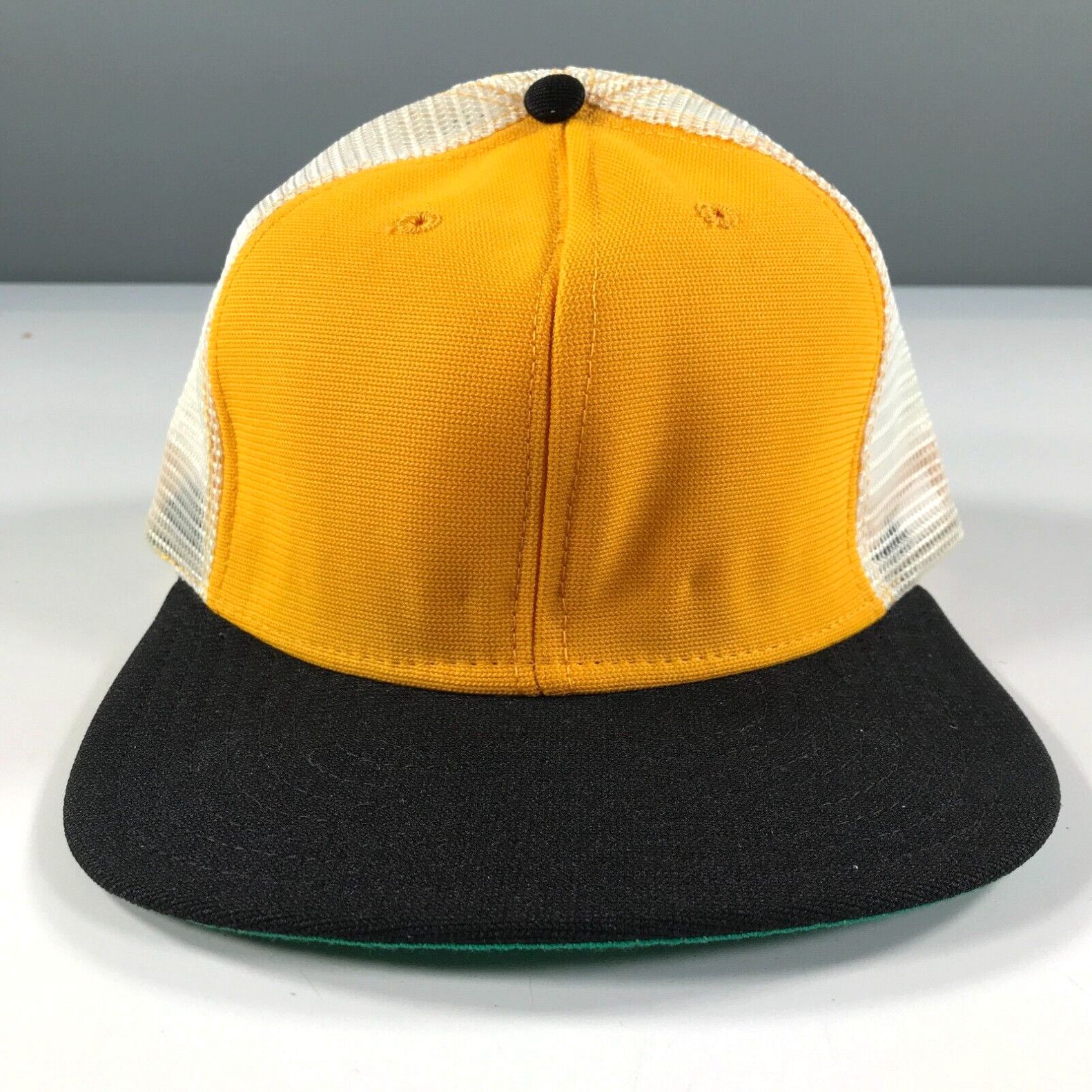 New Era Vintage Trucker Hat Black Yellow and White Boys Youth Size New ...