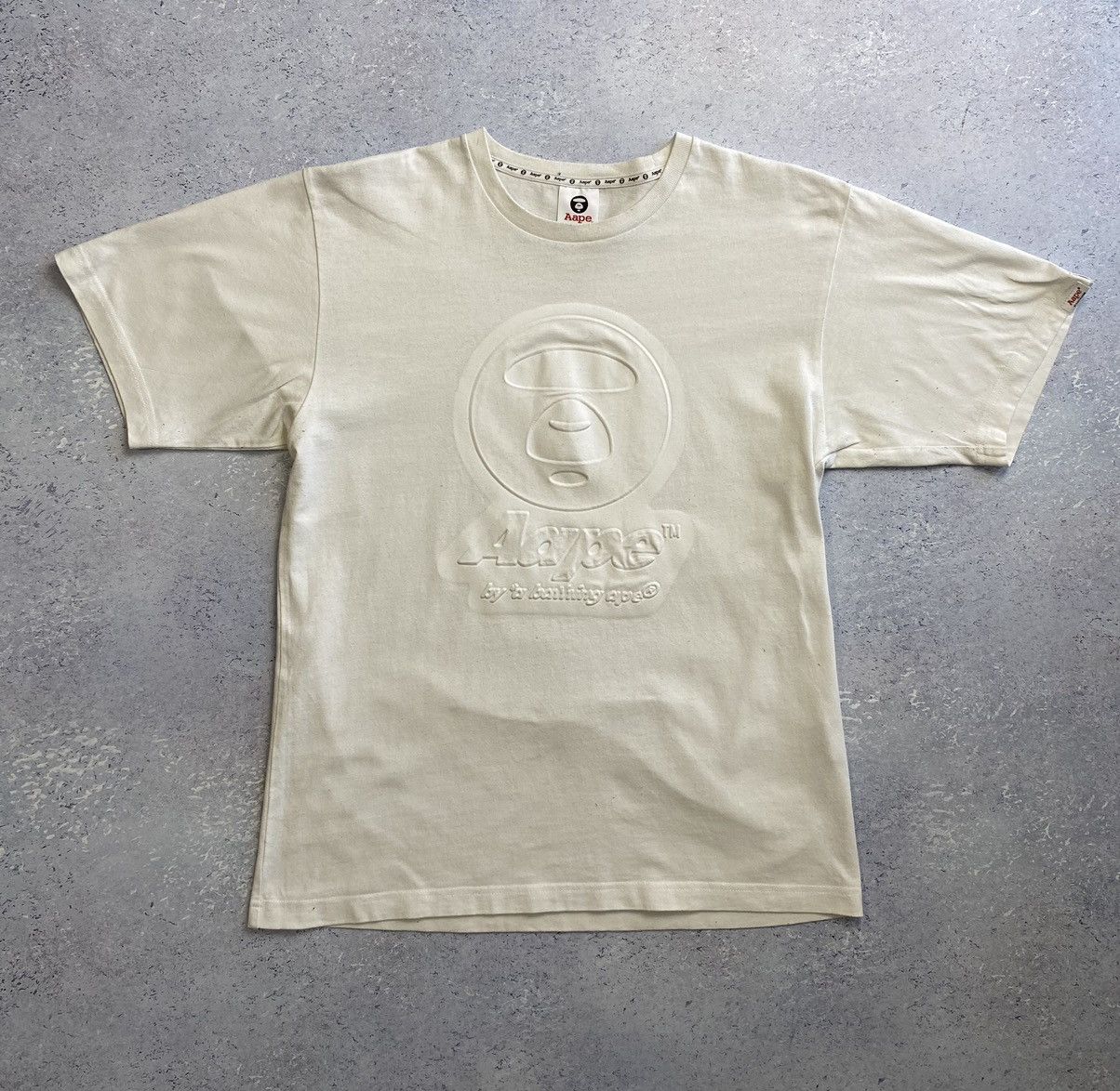 Aape Very Rare Aape by A Bathing Ape Mens White T-Shirt | Grailed