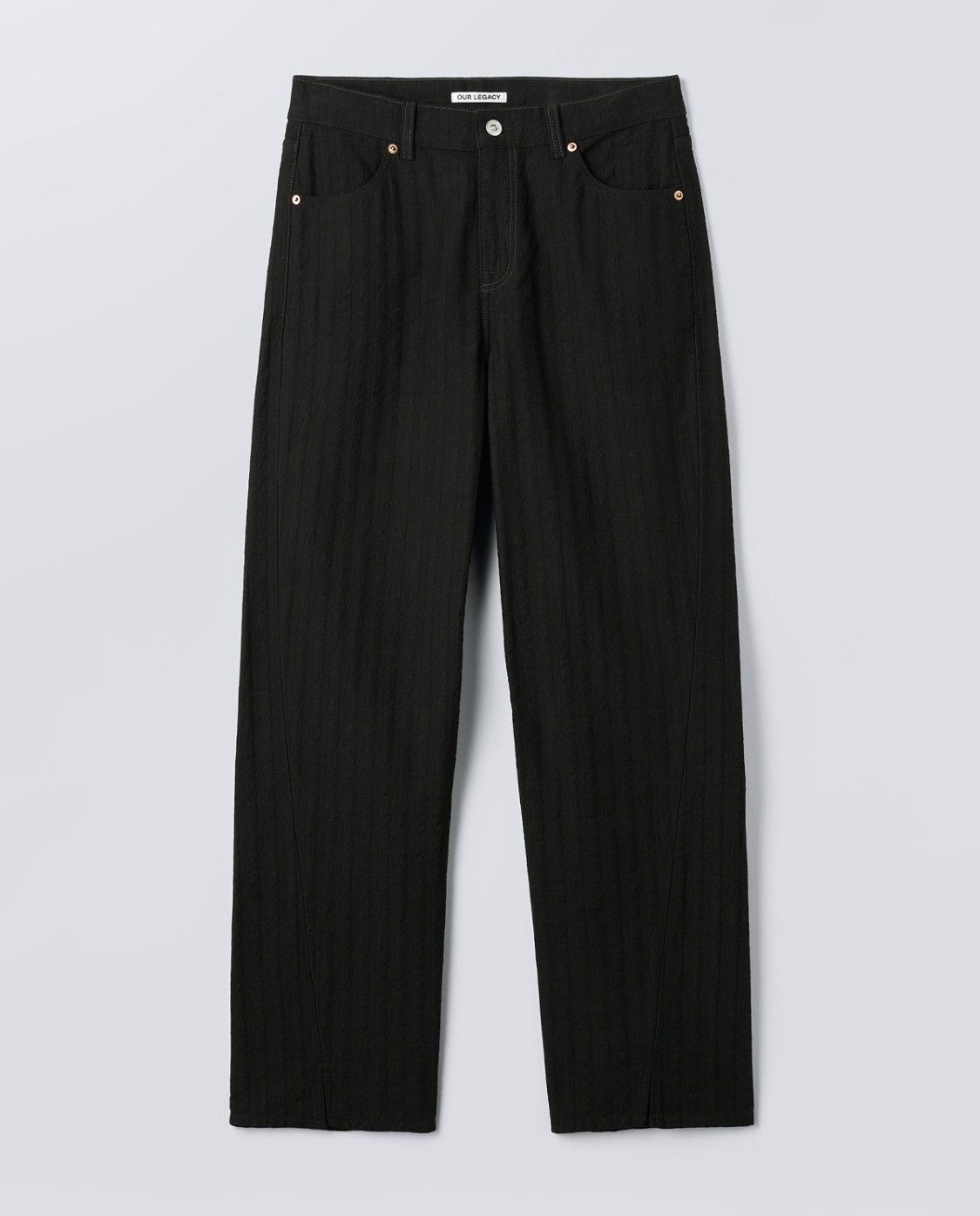 Our Legacy Sabot Cut Overdyed HBT Stripe Black | Grailed