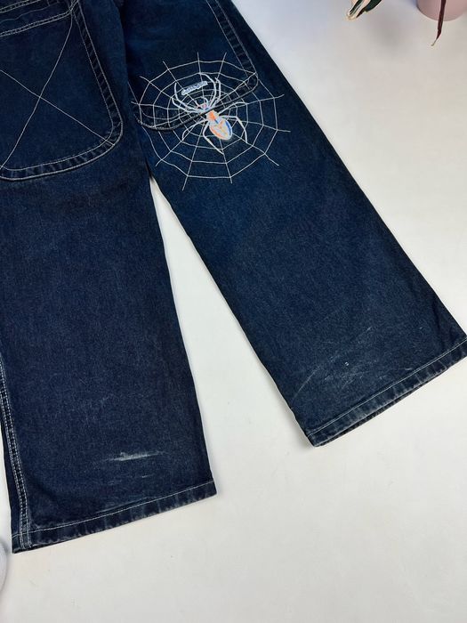 Japanese Brand Opium embroidered spider web jeans double knee pants ...