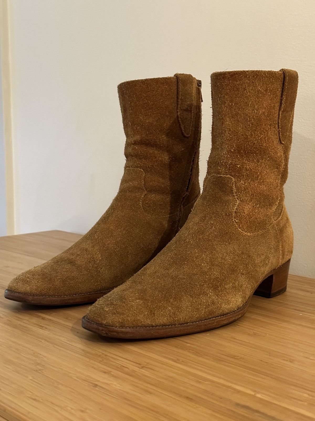 Saint Laurent Paris Saint Laurent Paris Wyatt Zip Boot Nut Suede | Grailed