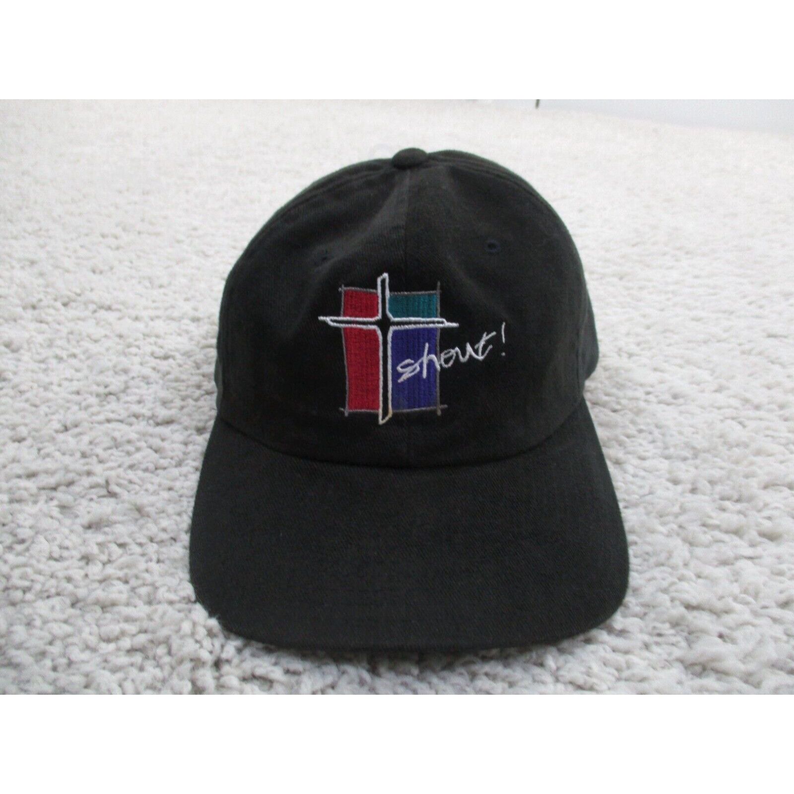 Logo 7 Vintage Christian Hat Cap Mens Snap Back Black Cross Logo Jesus ...