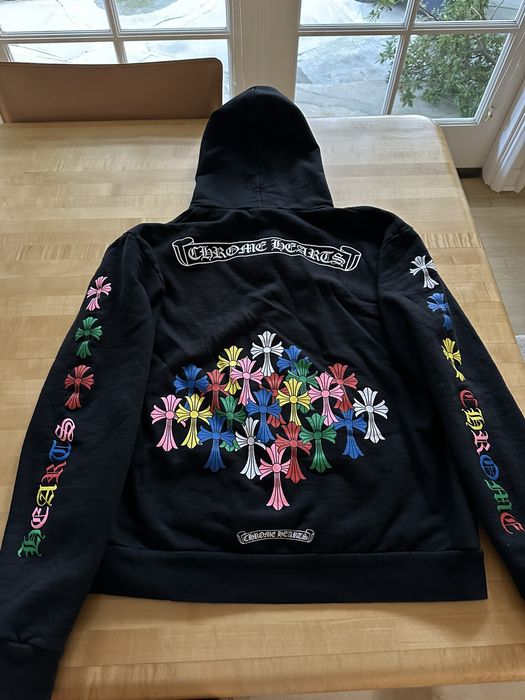 Chrome Hearts Chrome Hearts Multi Colored Cross Hoodie | Grailed
