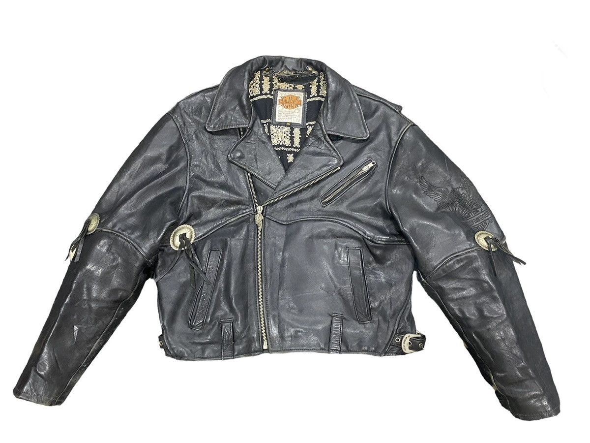 Harley Davidson × Lewis Leathers × Schott VINTAGE HARLEY DAVIDSON BIKER ...