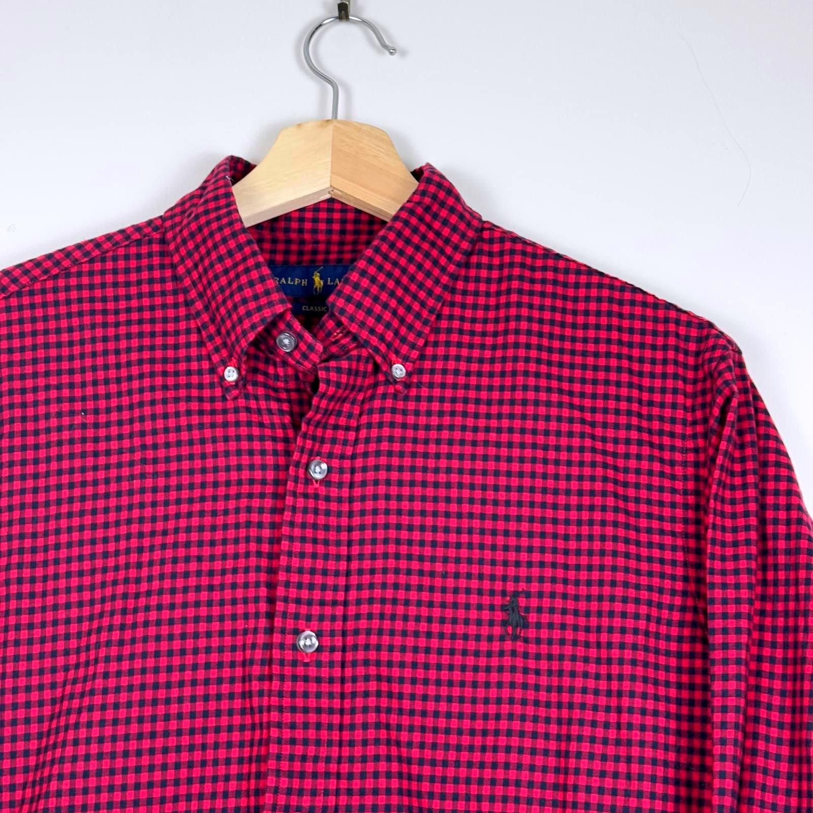 Polo Ralph Lauren Polo Ralph Lauren Mens shirt Red Plaid Sz M classic ...
