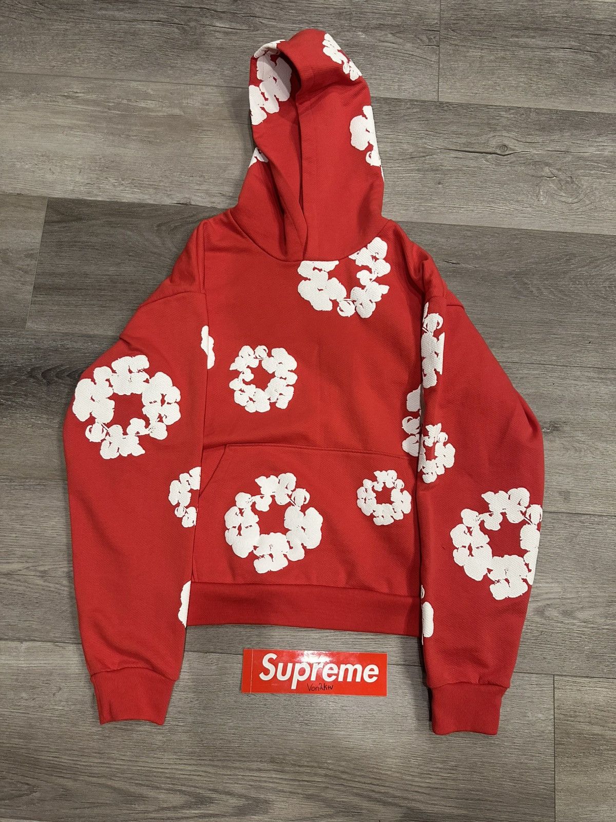 DENIM TEARS Denim Tears Red Hoodie | Grailed