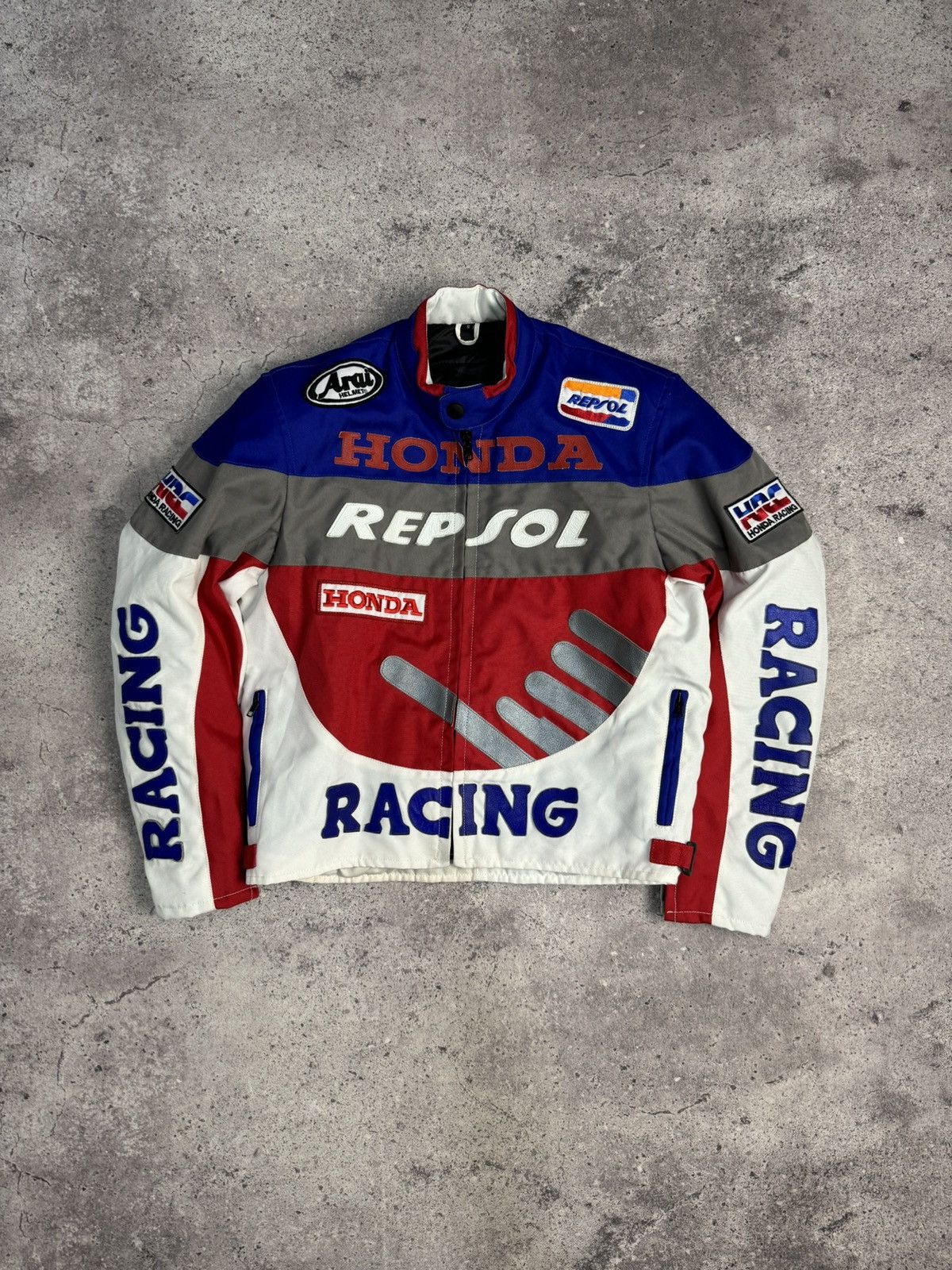 NASCAR × Racing × Red Bull Vintage Honda Genuine Leather Racing Jacket Streetwear Y2 | Grailed