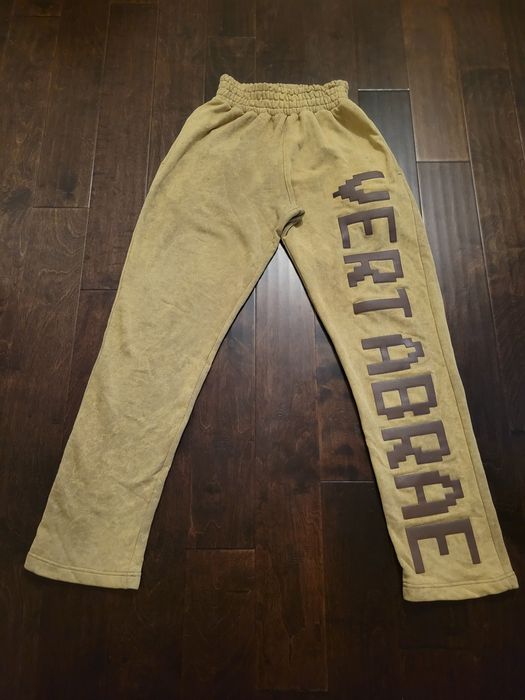 Vertabrae Vertebrae Tan Maroon Dyed Look Sweatpants | Grailed