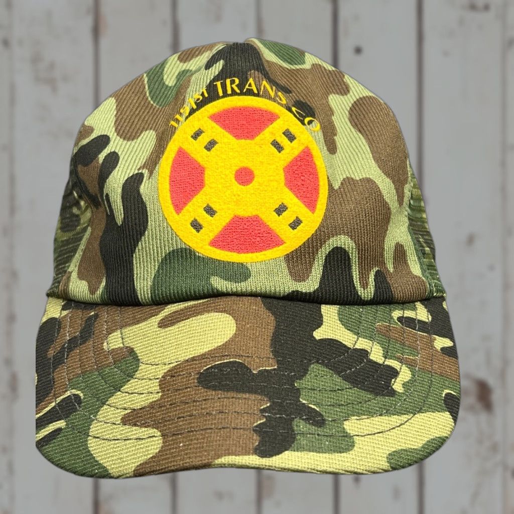 Vintage Vintage 1151st Trans Co. Camouflage Green Snapback Trucker Hat ...