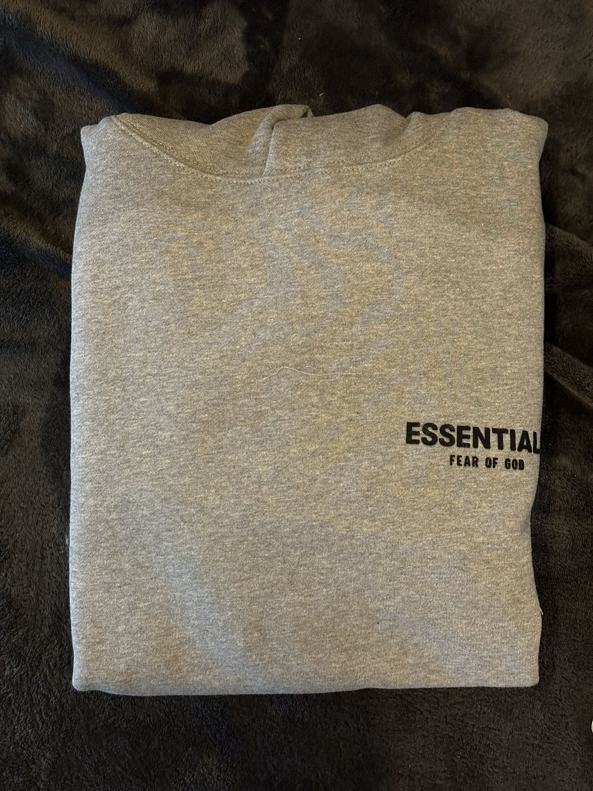 Pacsun Fear of God Essentials Hoodie Fw22 Dark Oatmeal | Grailed