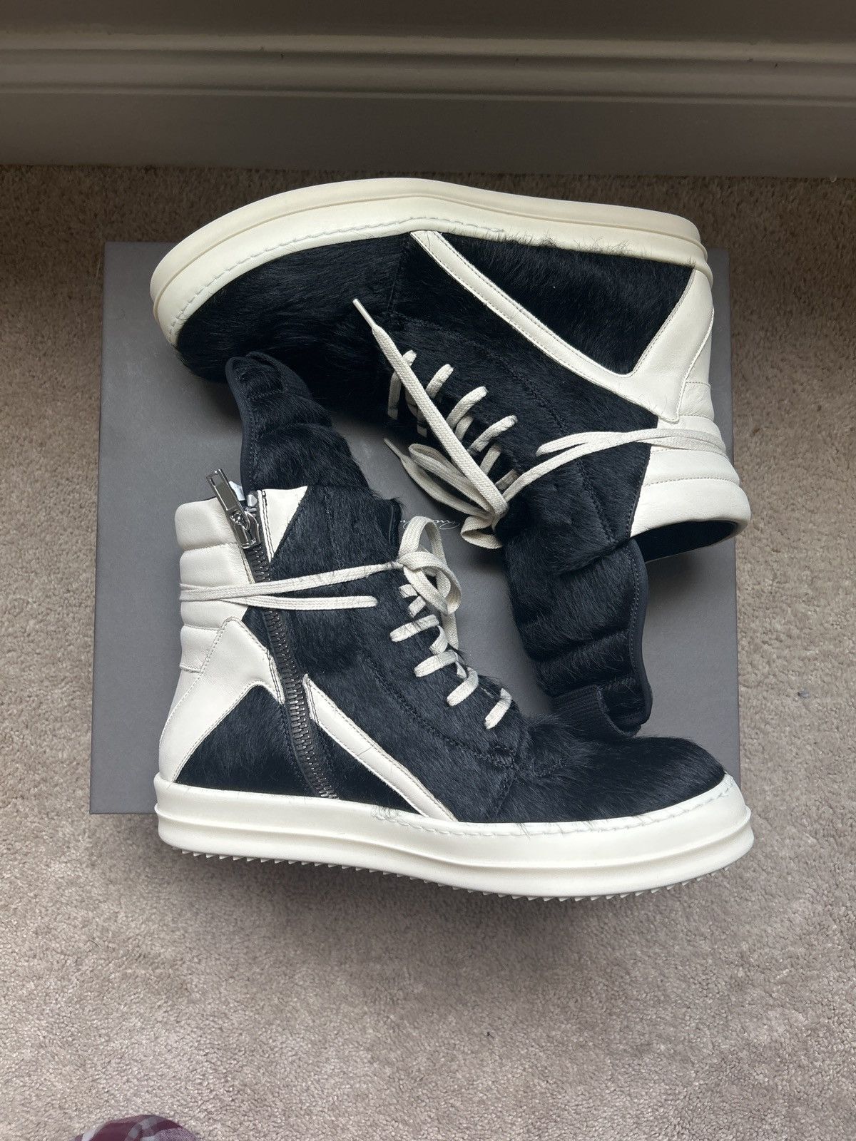 Rick Owens Rick Owens Fur Geobasket | Grailed