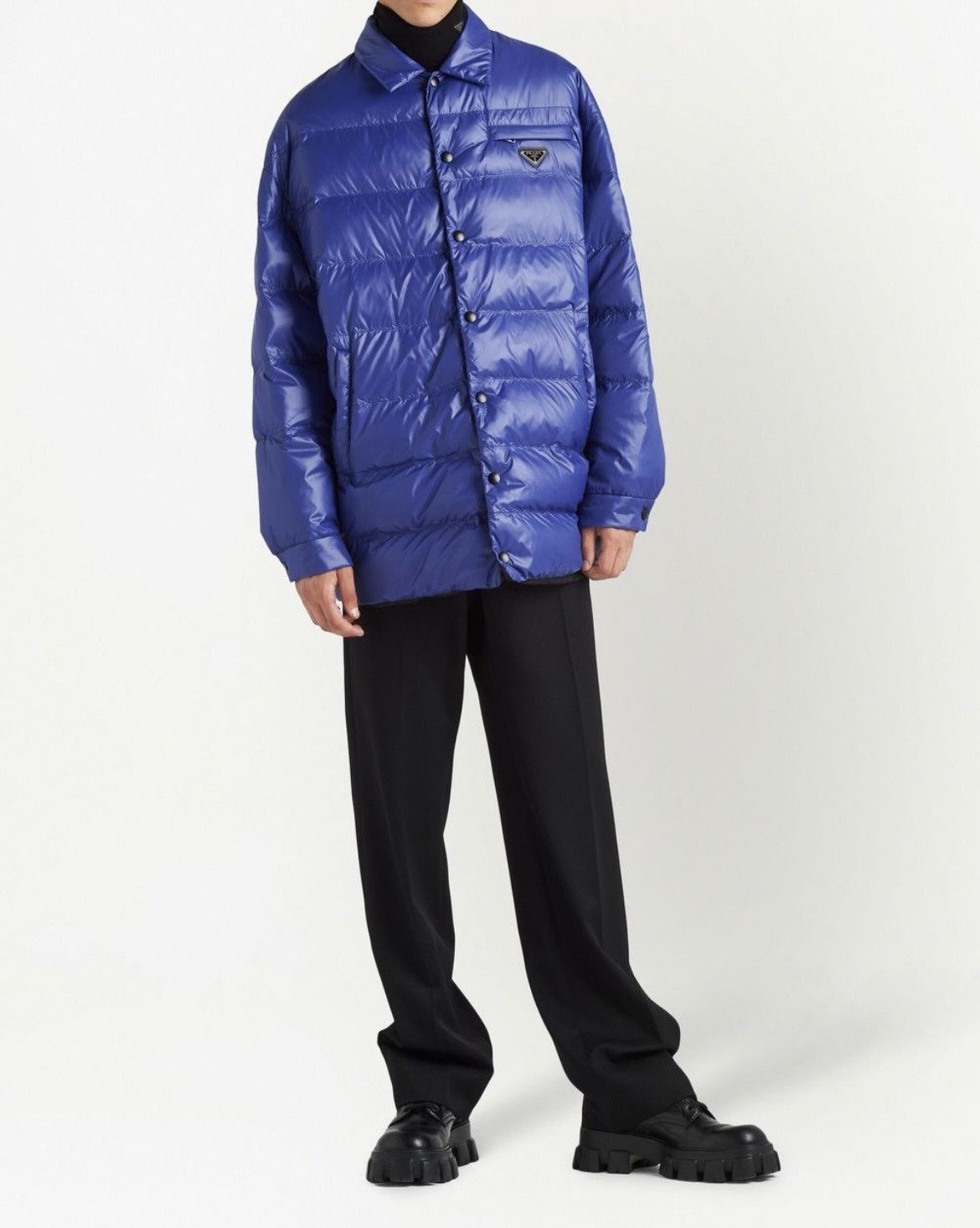 Raf Simons Prada logo down jacket / raf designer period | Grailed