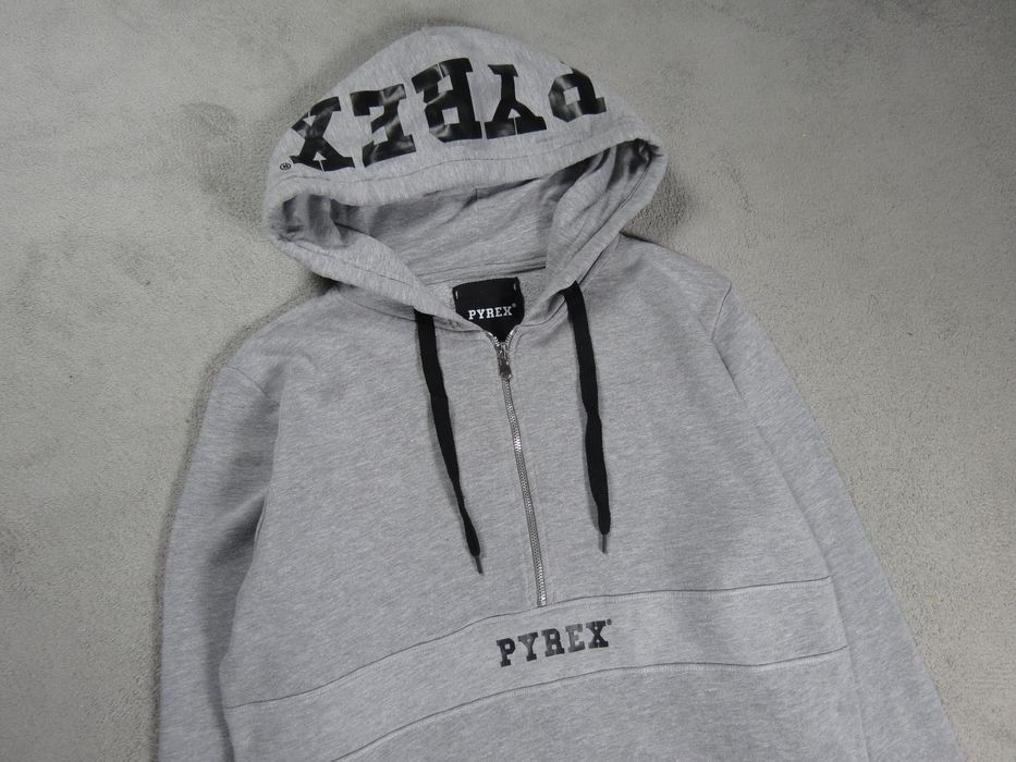 Pyrex Vision Pyrex gray hood logo anorak hoodie sweatshirt | Grailed